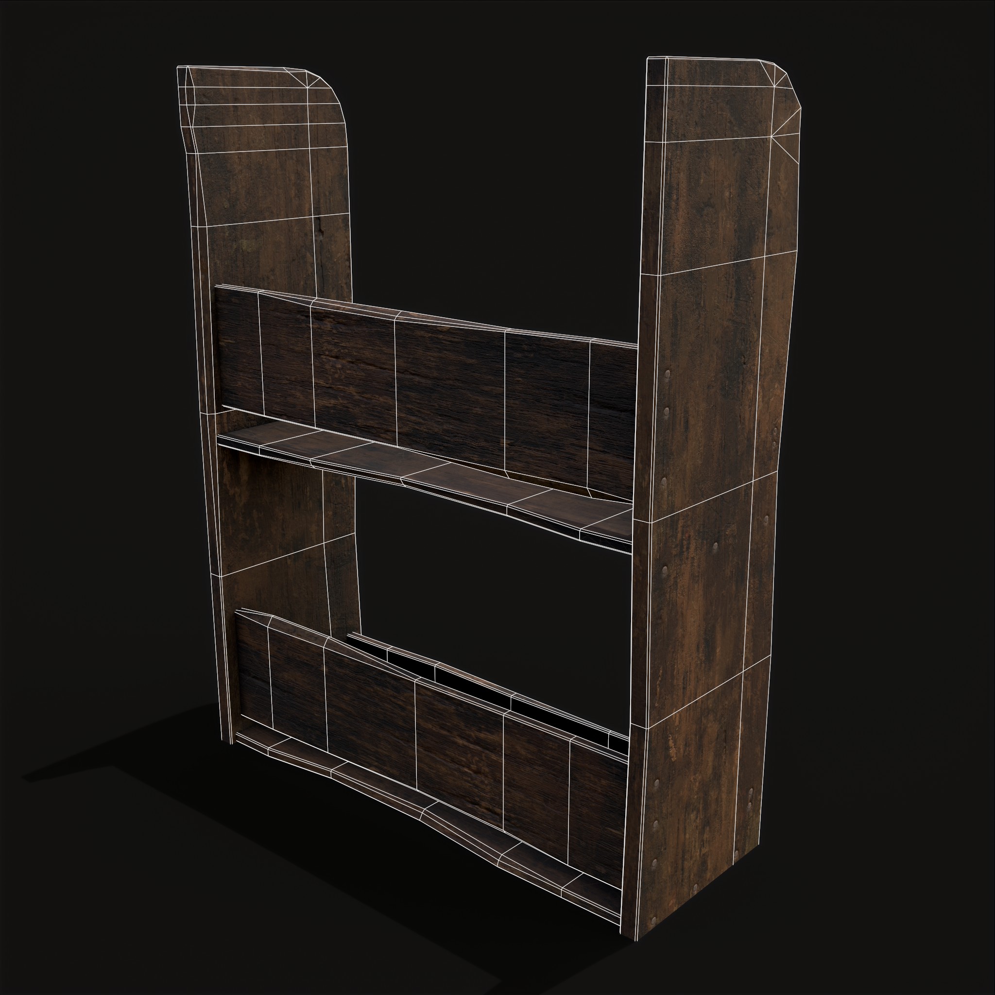 Medieval Wall Mounted Wooden Dishes Shelf - 3D Model by Get Dead ...