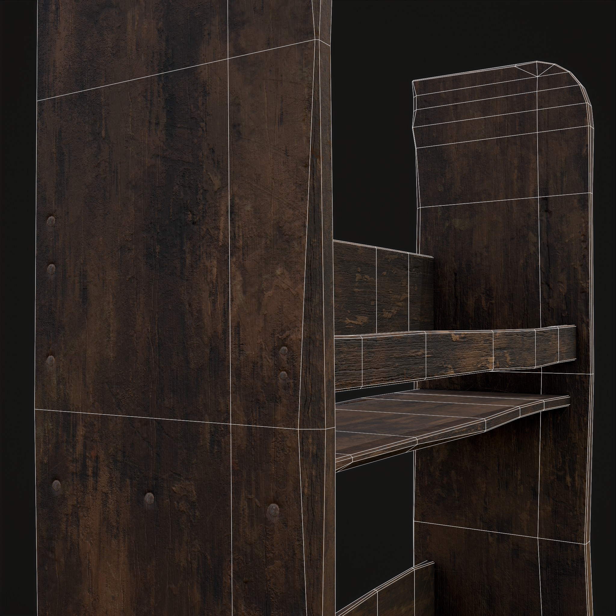 Medieval Wall Mounted Wooden Dishes Shelf - 3D Model by Get Dead ...