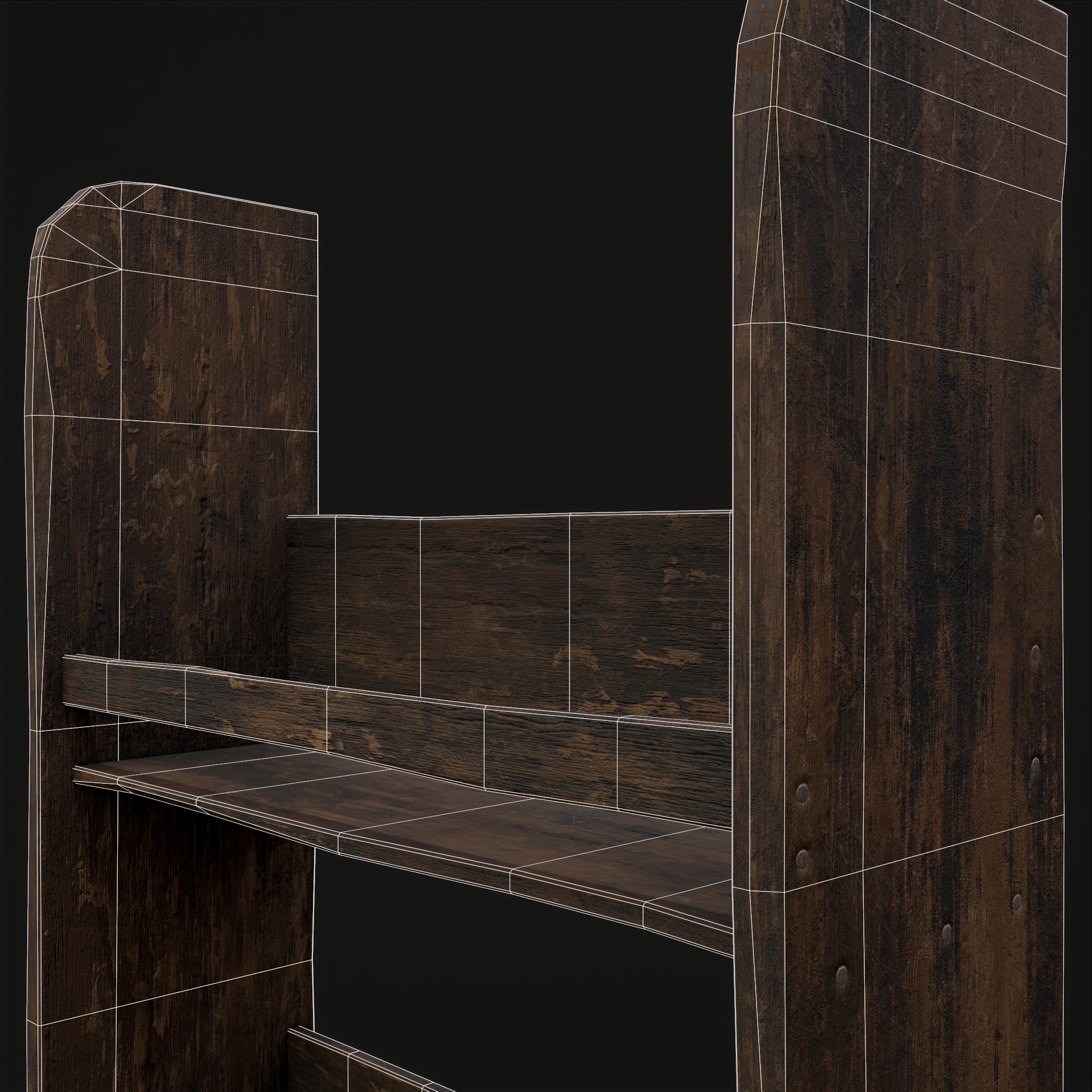 Medieval Wall Mounted Wooden Dishes Shelf - 3D Model by Get Dead ...