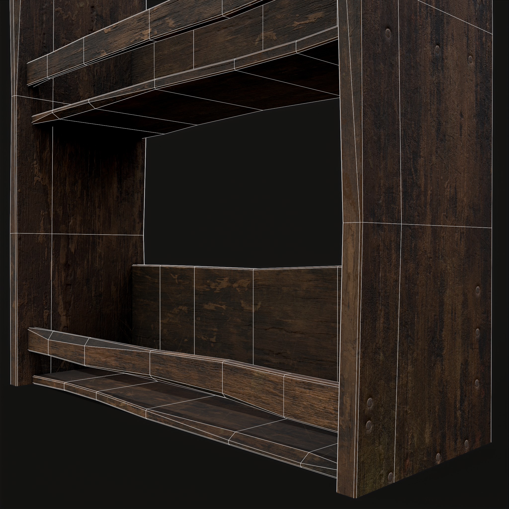 Medieval Wall Mounted Wooden Dishes Shelf - 3D Model by Get Dead ...