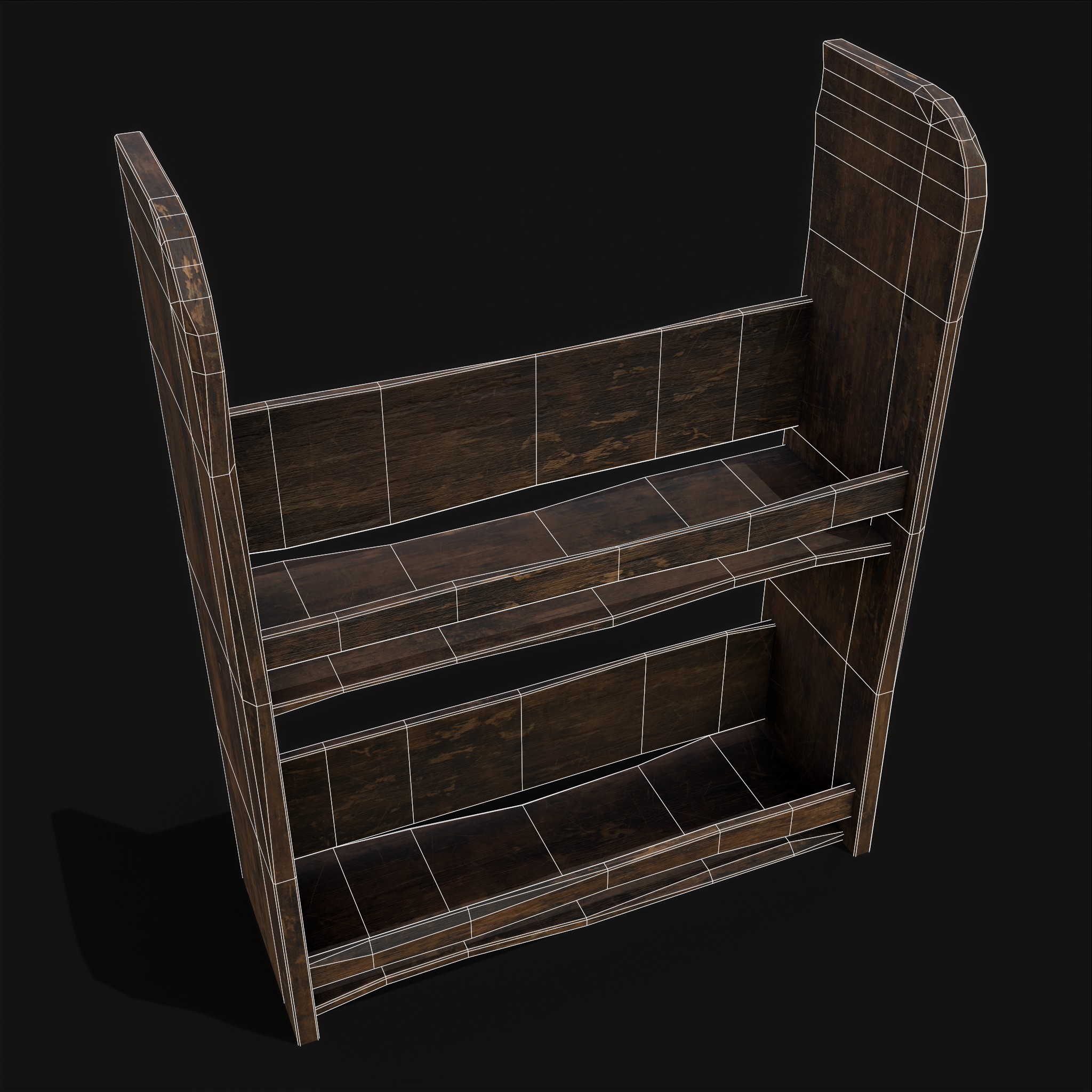 Medieval Wall Mounted Wooden Dishes Shelf - 3D Model by Get Dead ...