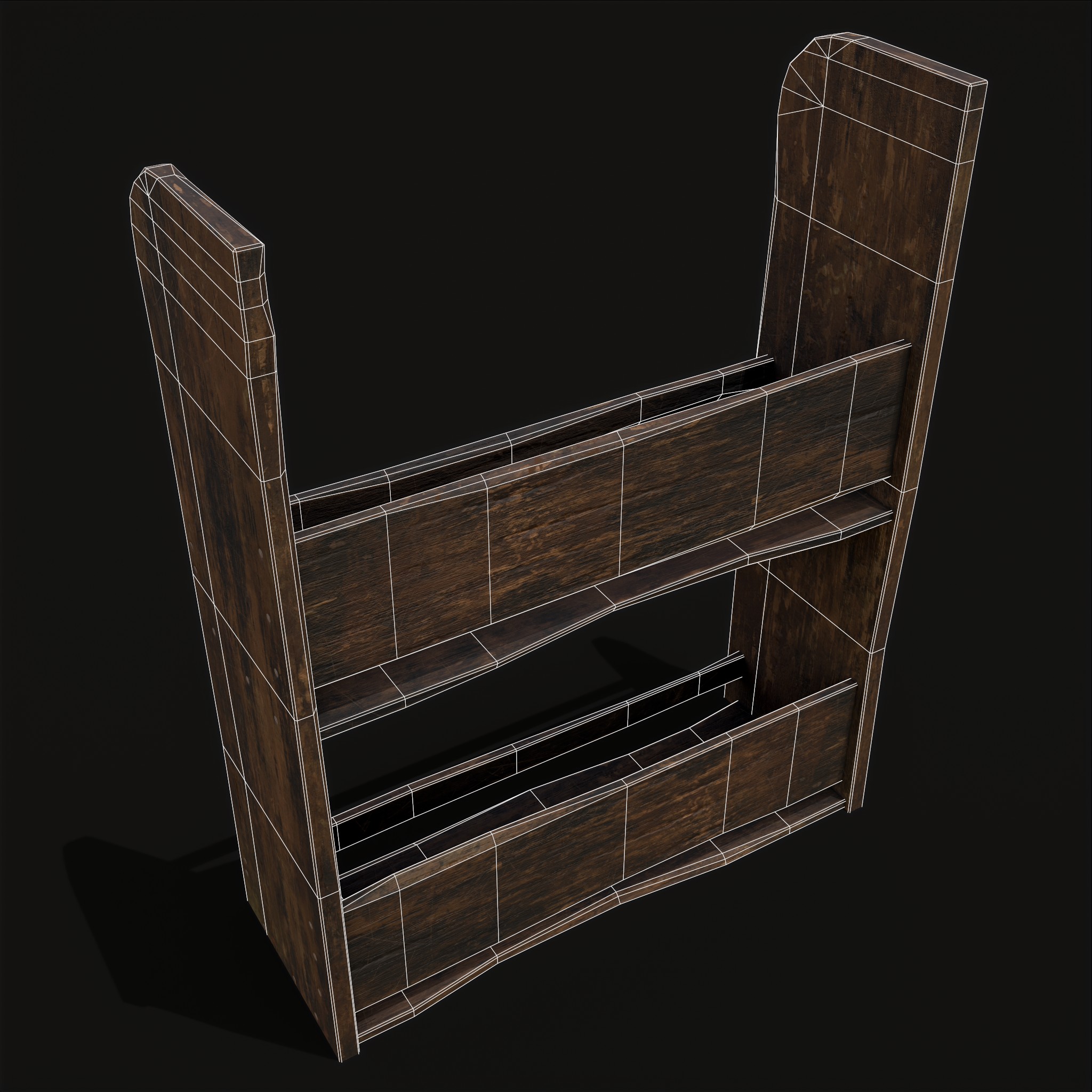 Medieval Wall Mounted Wooden Dishes Shelf - 3D Model by Get Dead ...
