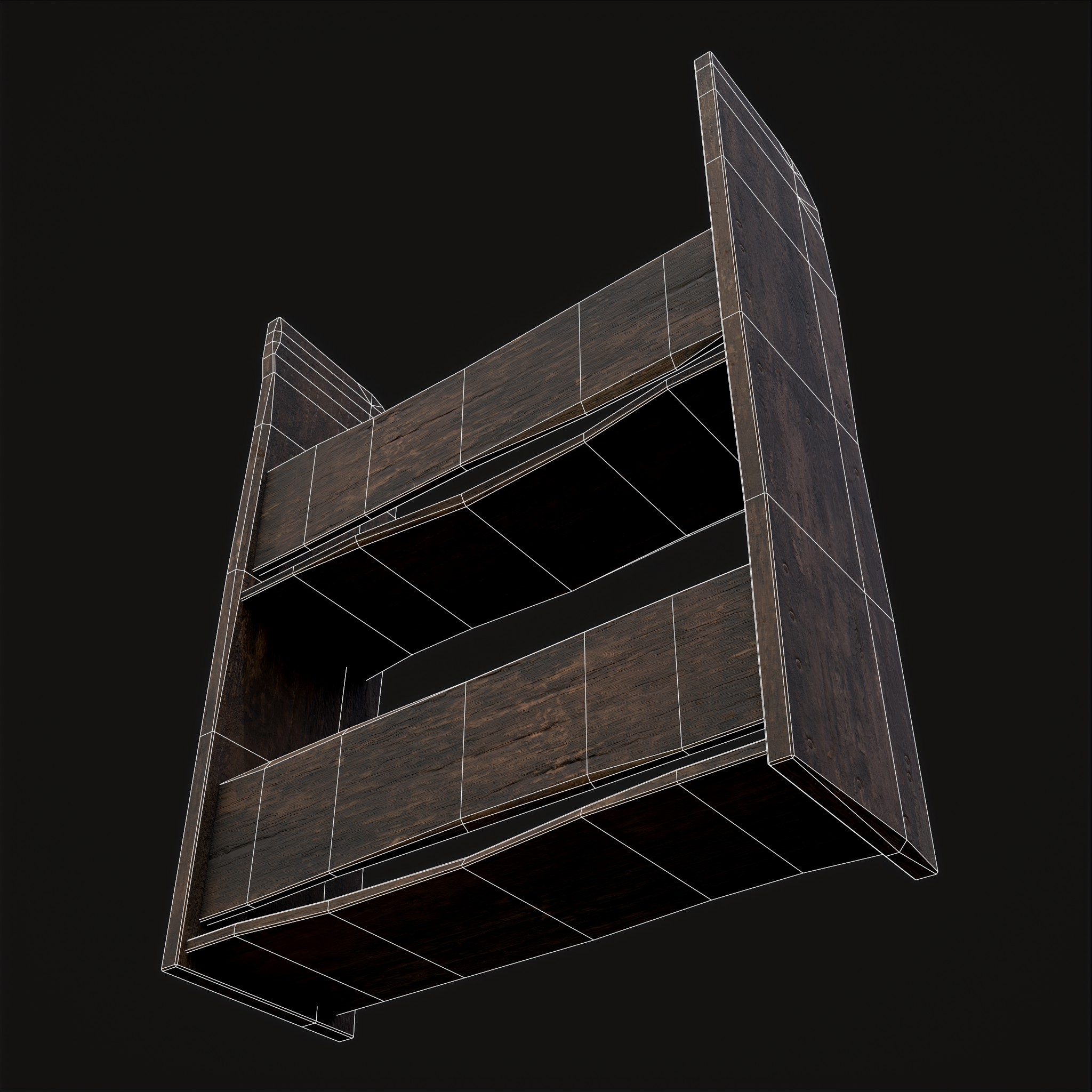 Medieval Wall Mounted Wooden Dishes Shelf - 3D Model by Get Dead ...
