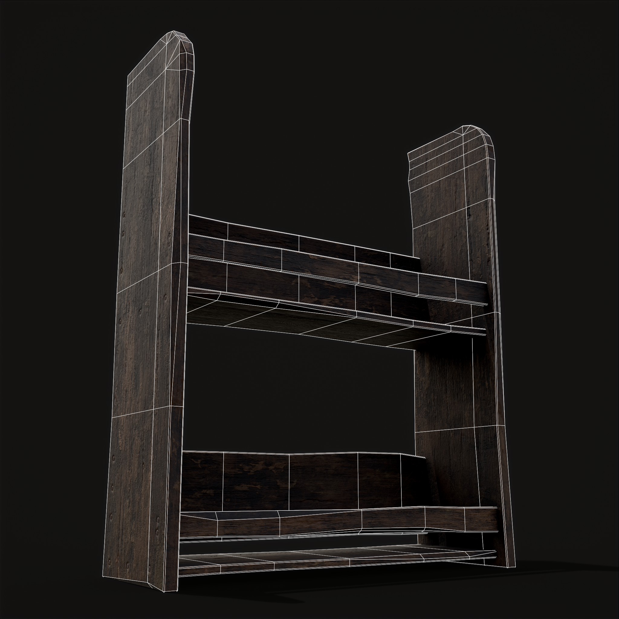 Medieval Wall Mounted Wooden Dishes Shelf - 3D Model by Get Dead ...