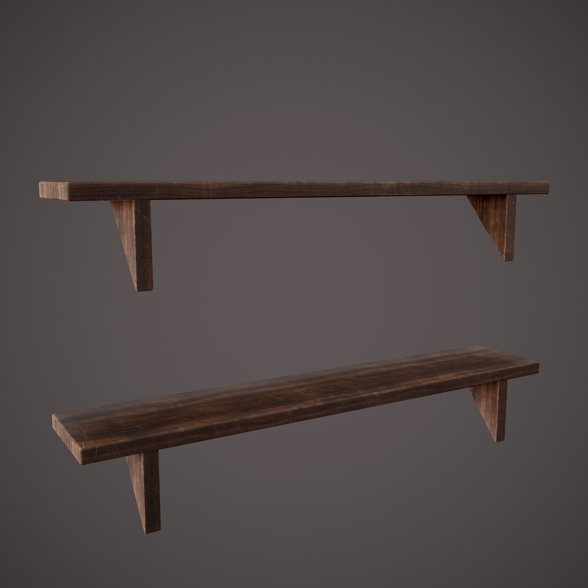 Medieval Wall Shelf - 3D Model by Get Dead Entertainment