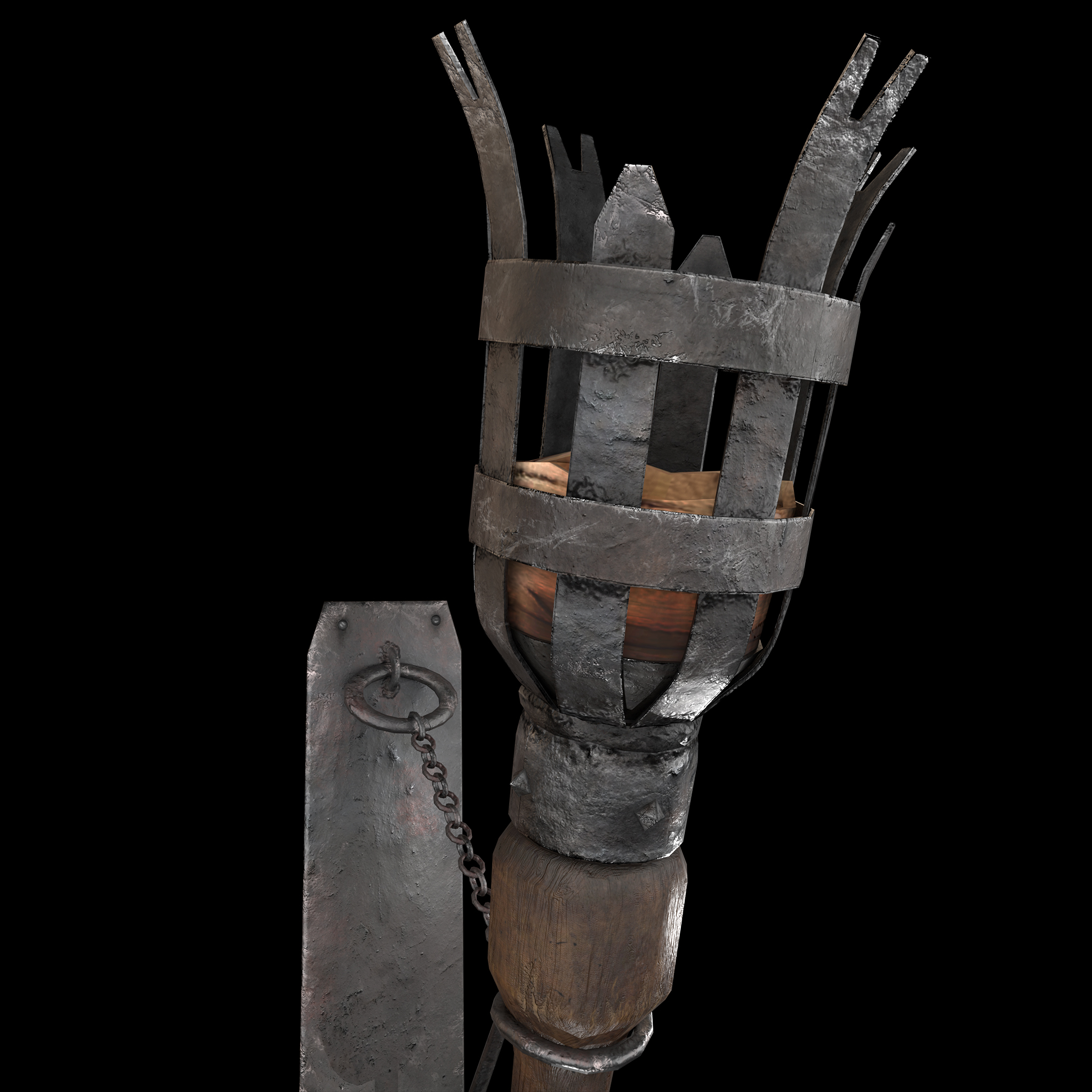 Medieval Wall Torch - 3D Model by Get Dead Entertainment