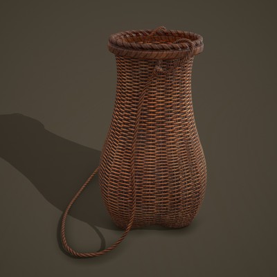 Medieval Wicker Basket 1 - 3D Model by Get Dead Entertainment