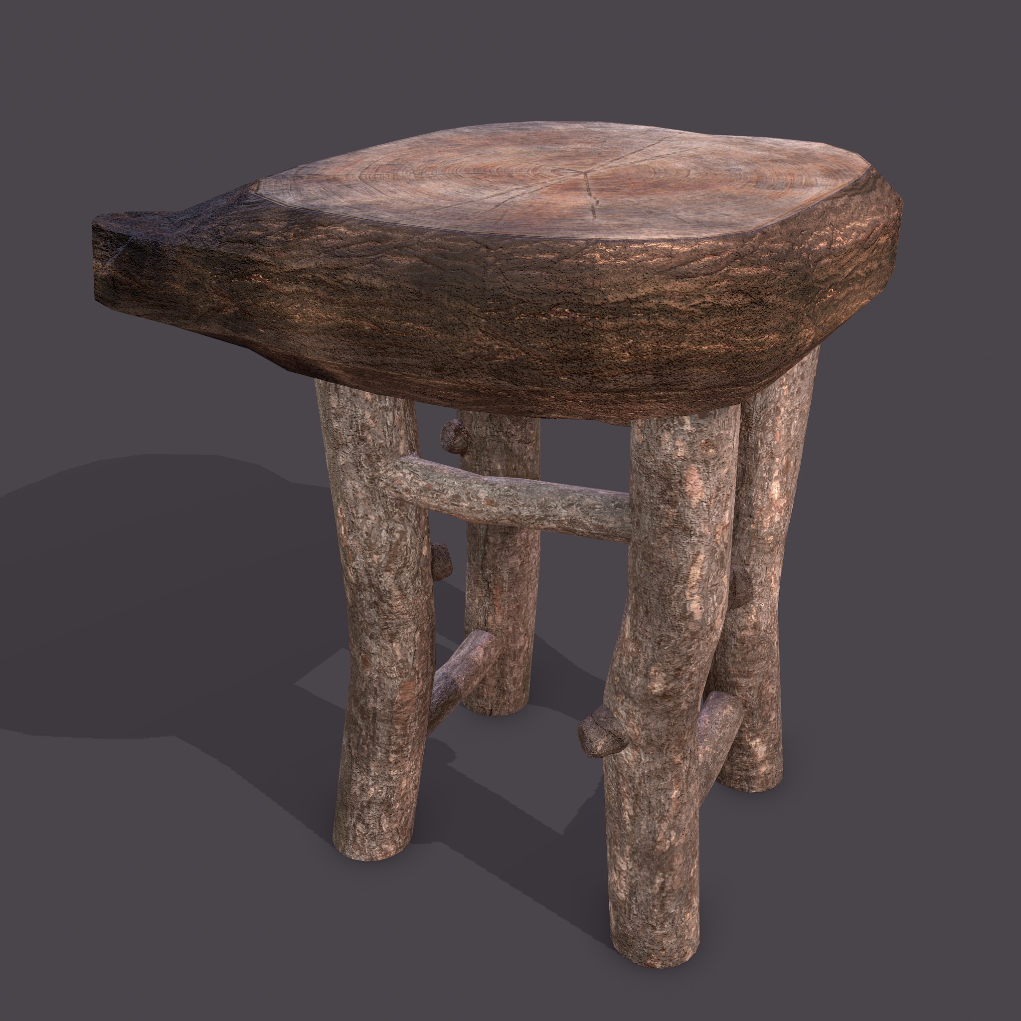 Medieval Wooden Bar Stool - 3D Model by Get Dead Entertainment