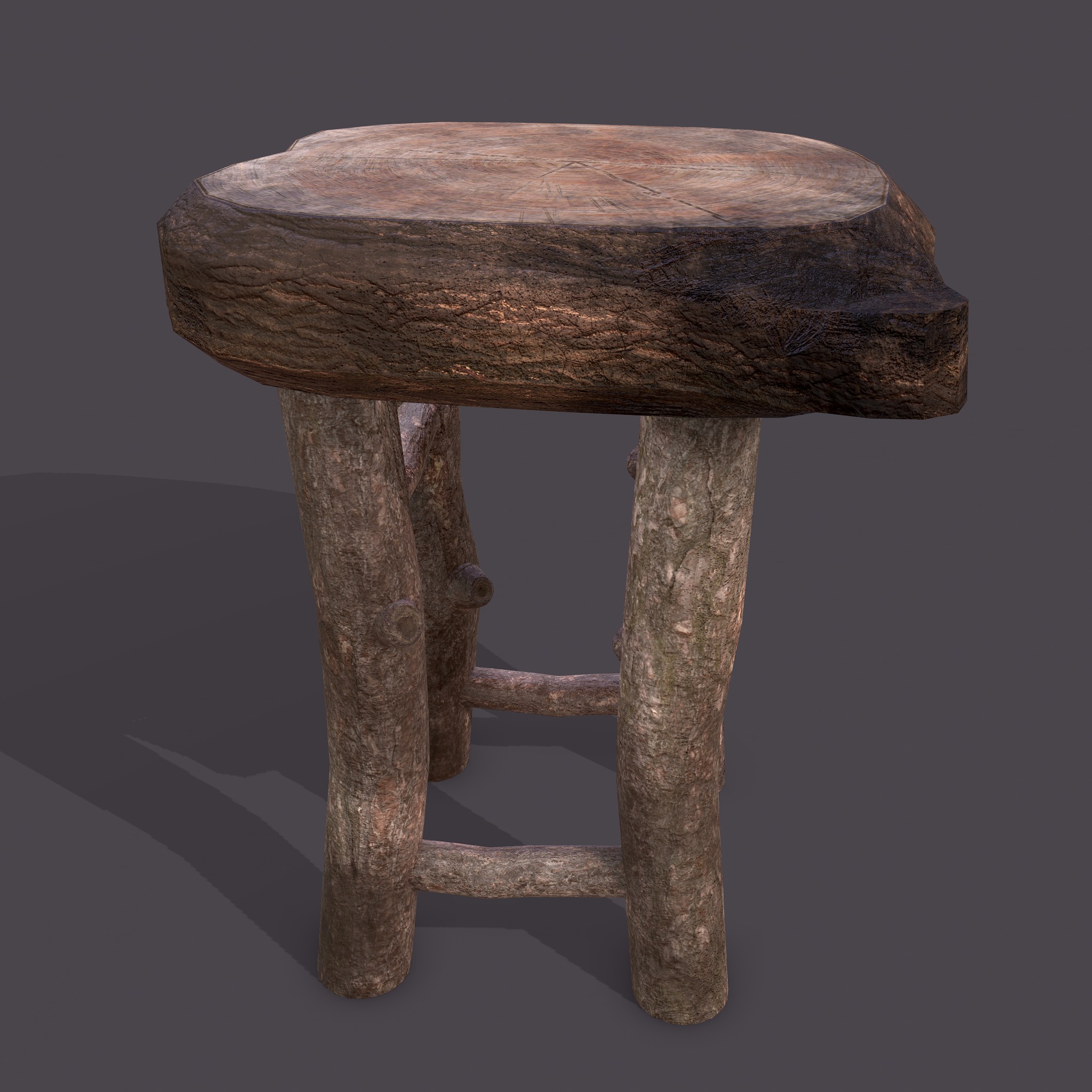 Medieval Wooden Bar Stool - 3D Model by Get Dead Entertainment