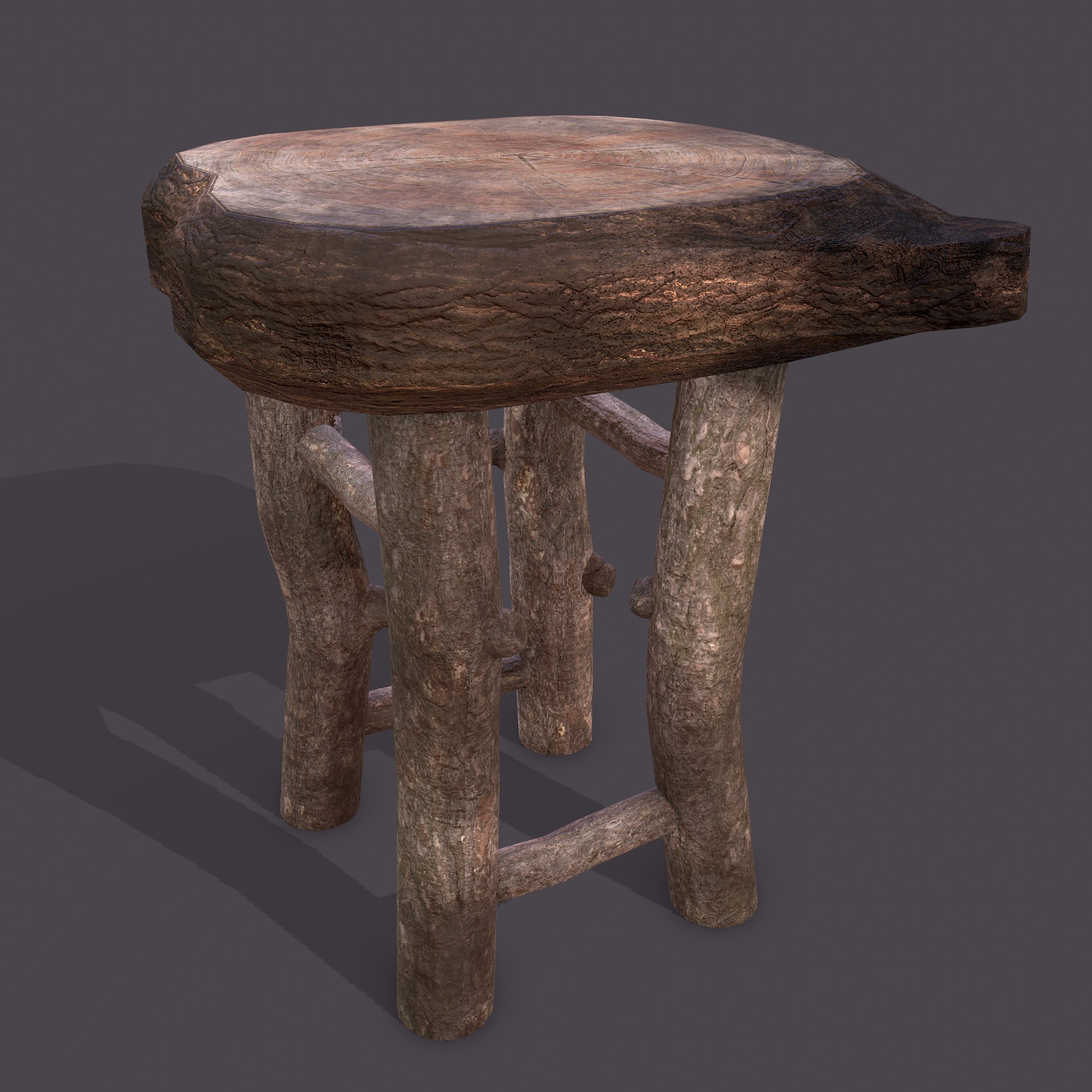 Medieval Wooden Bar Stool - 3D Model by Get Dead Entertainment
