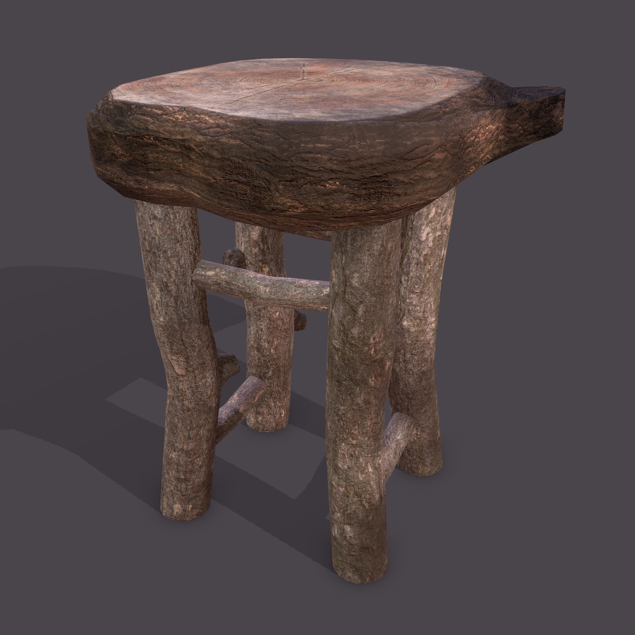 Medieval Wooden Bar Stool - 3D Model by Get Dead Entertainment