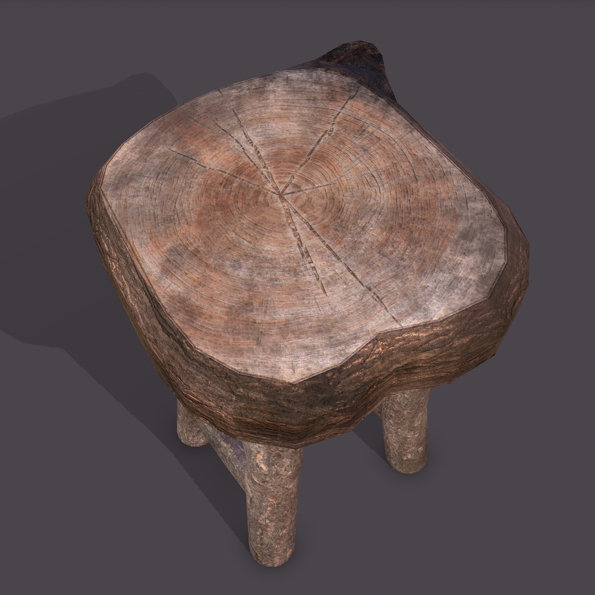 Medieval Wooden Bar Stool - 3D Model by Get Dead Entertainment