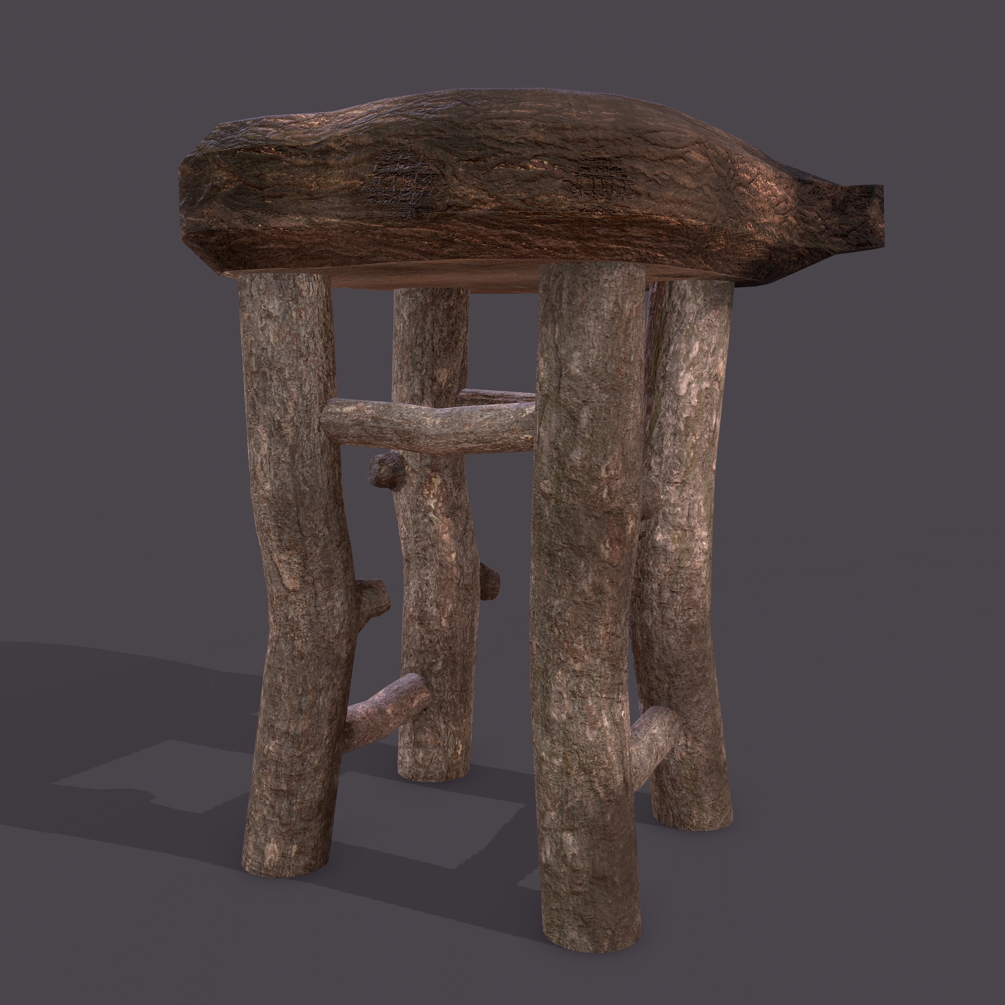 Medieval Wooden Bar Stool - 3D Model by Get Dead Entertainment