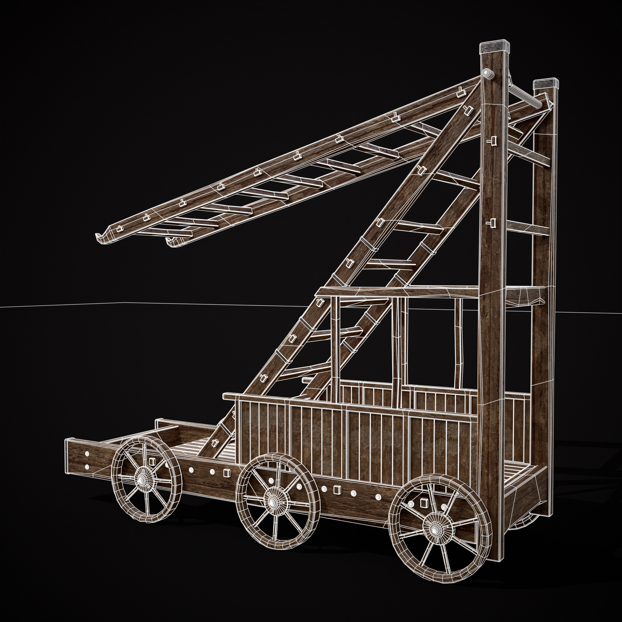 Medieval Wooden Escalade - 3D Model by Get Dead Entertainment