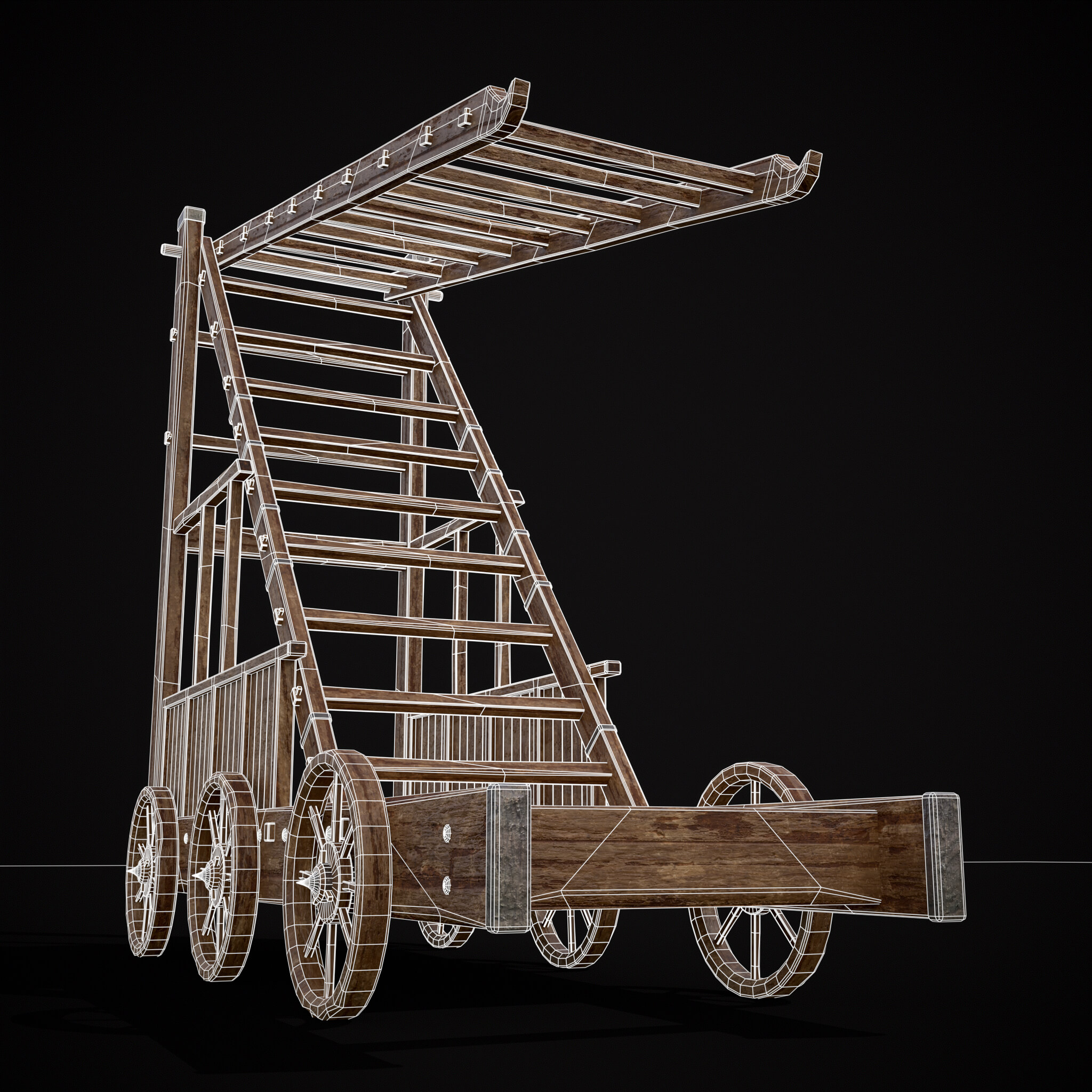 Medieval Wooden Escalade - 3D Model by Get Dead Entertainment