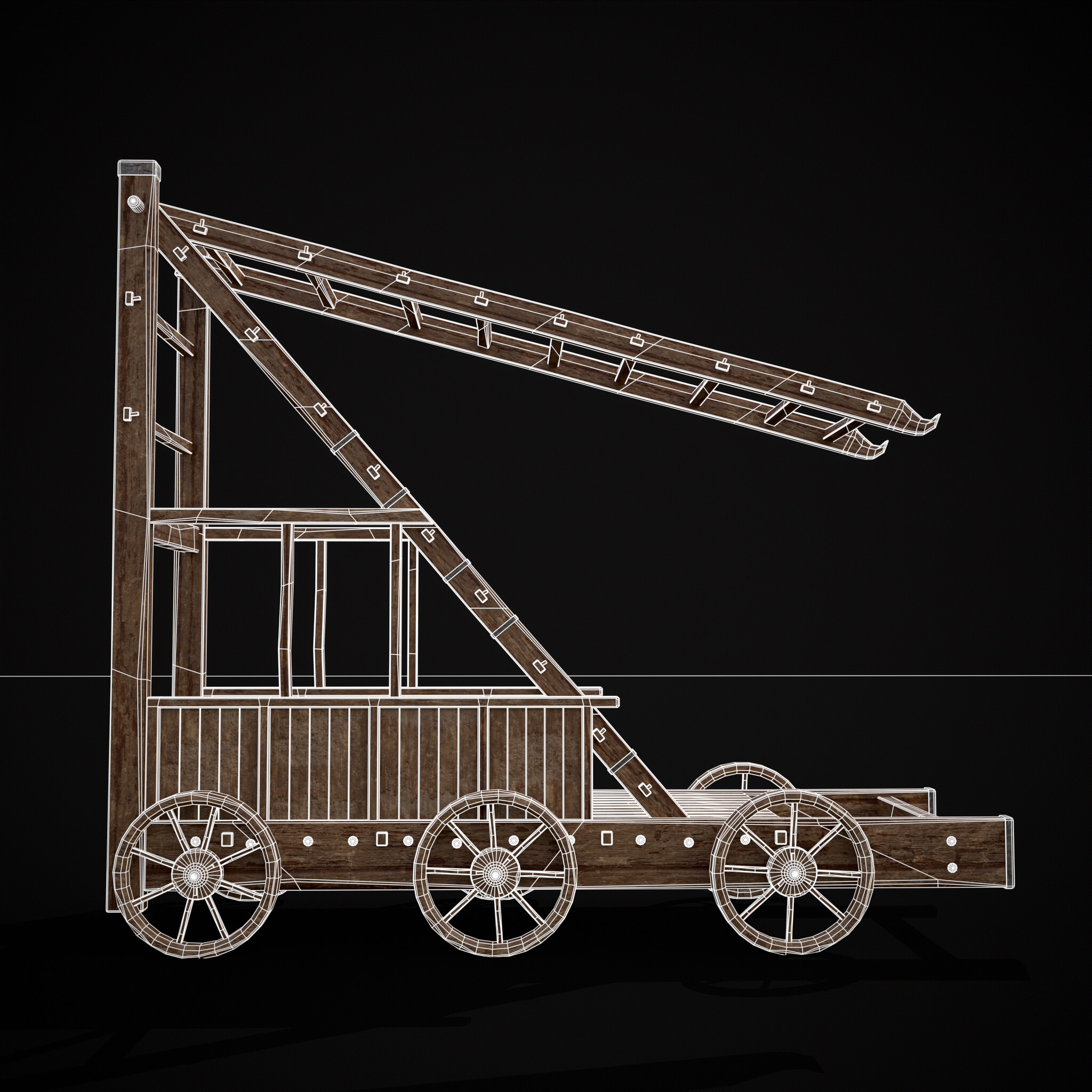 Medieval Wooden Escalade - 3D Model by Get Dead Entertainment