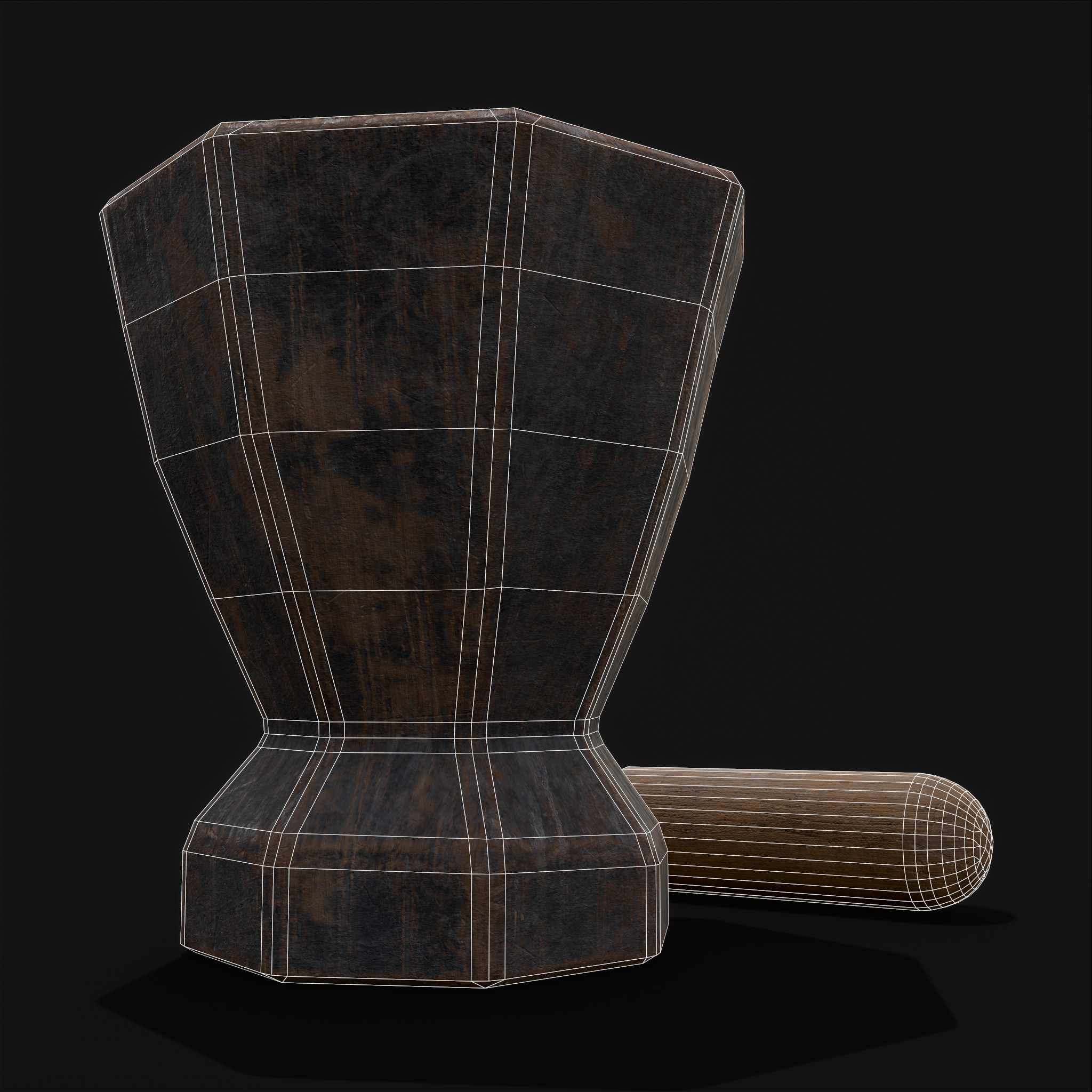 Medieval Wooden Mortar and Pestle - 3D Model by Get Dead Entertainment