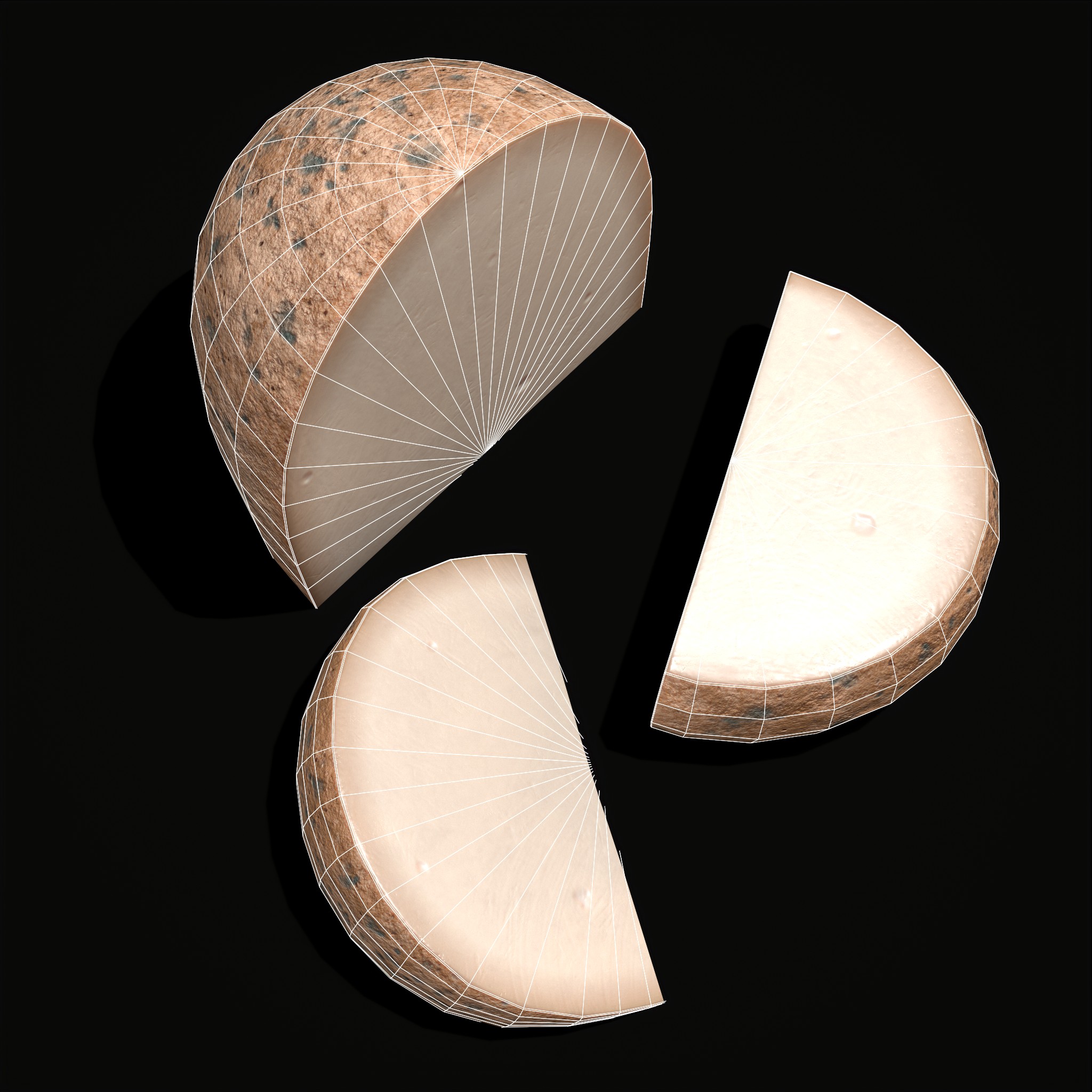 Medium Gouda Cheese Chunks - 3D Model by Get Dead Entertainment