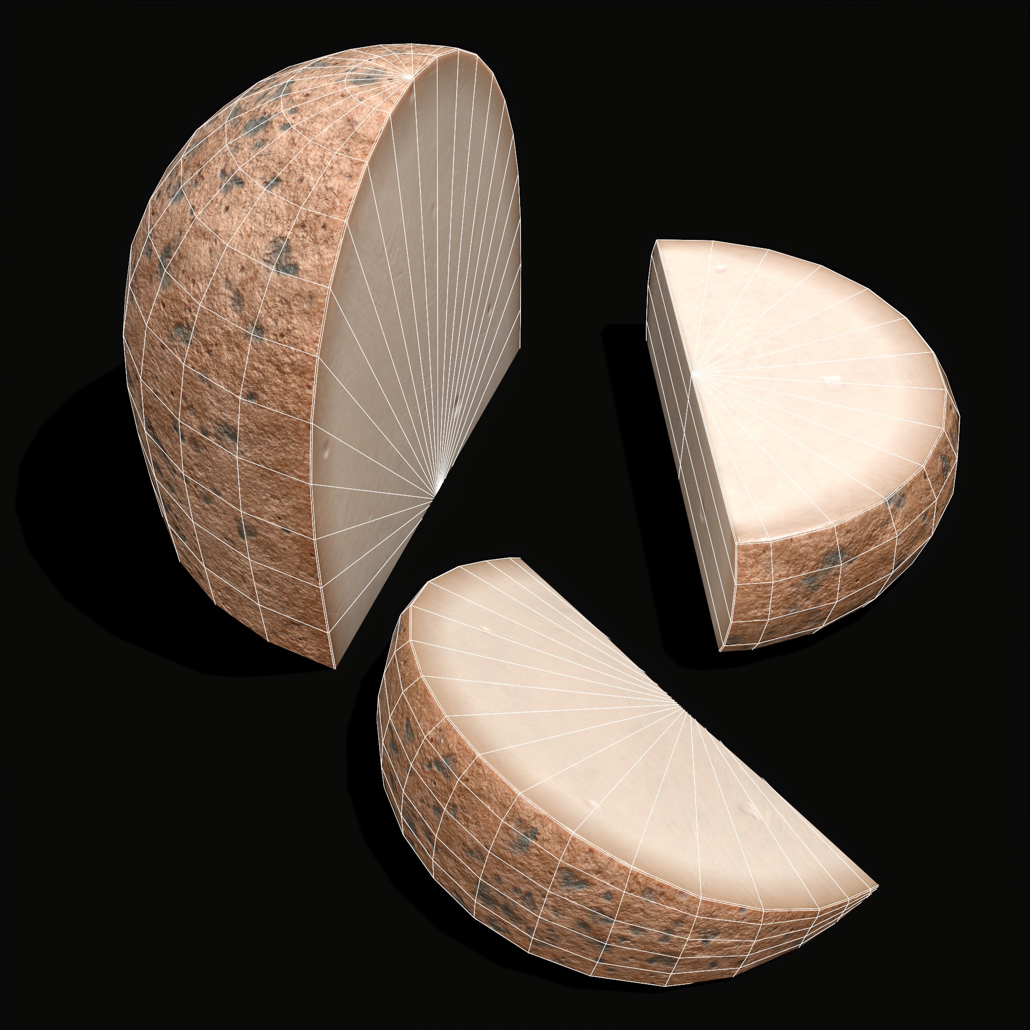 Medium Gouda Cheese Chunks - 3D Model by Get Dead Entertainment