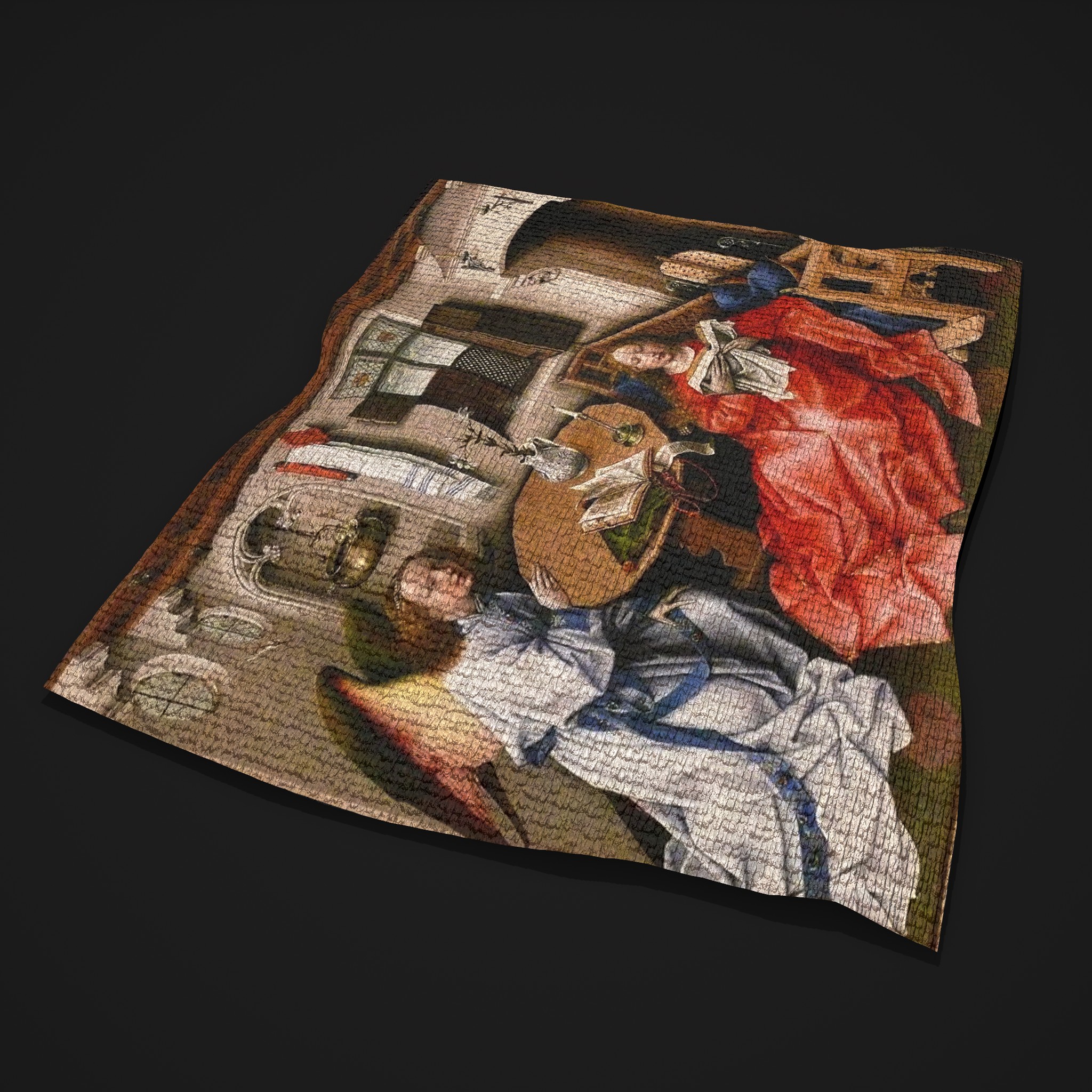 Merode Alter Piece Center Square Tapestry - 3D Model by Get Dead ...