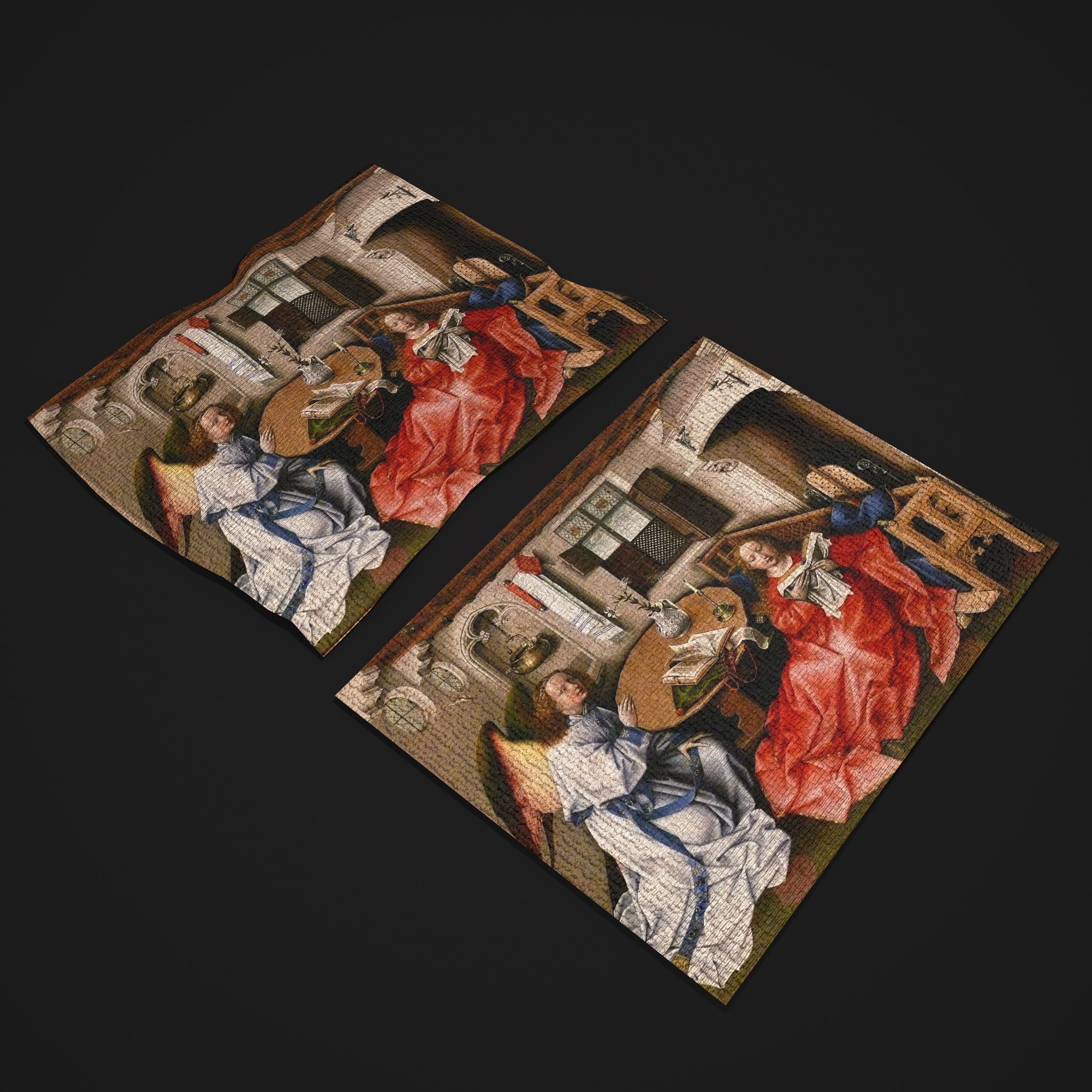 Merode Alter Piece Center Square Tapestry - 3D Model by Get Dead ...