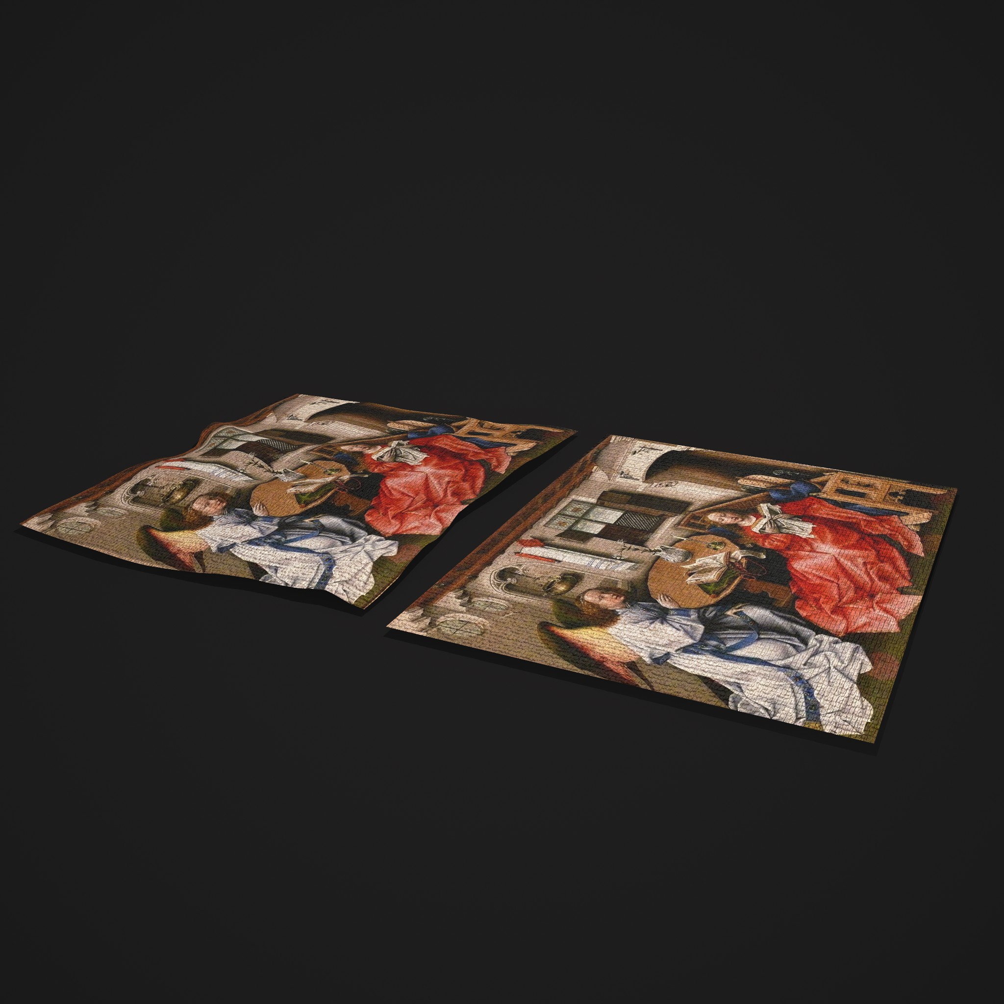 Merode Alter Piece Center Square Tapestry - 3D Model by Get Dead ...