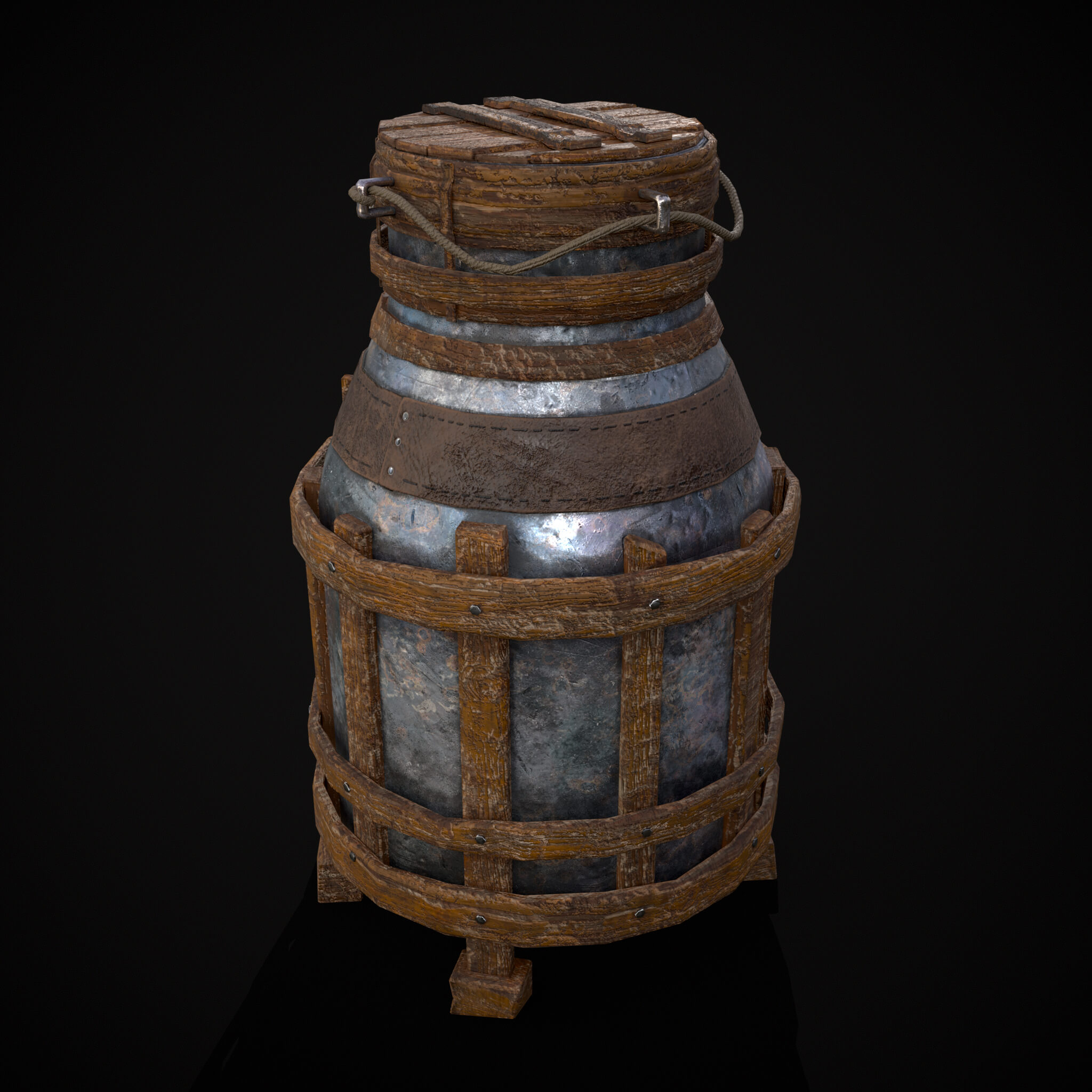 Metal Liquid Storage Container - 3D Model by Get Dead Entertainment