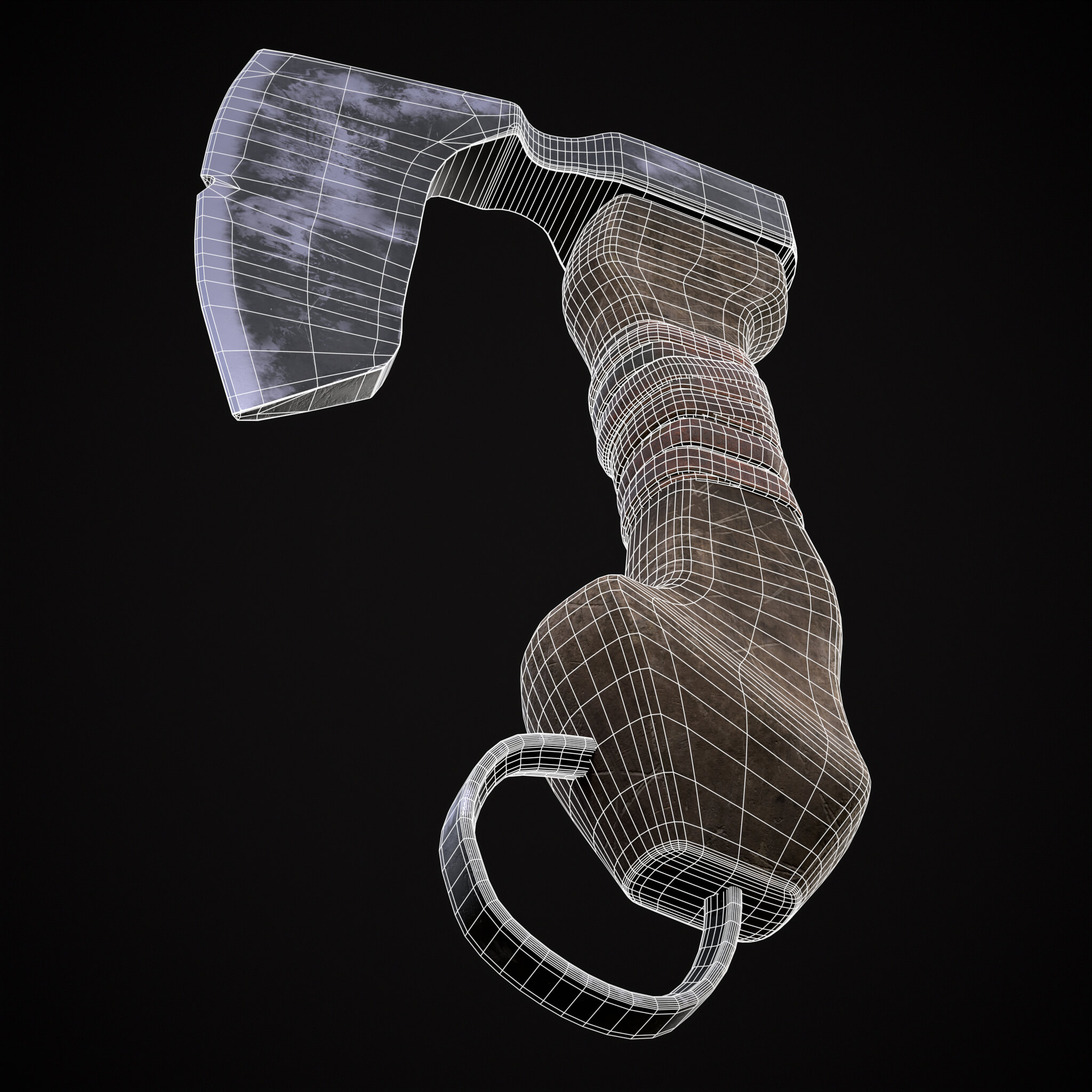 Mini Bearded Hand Ax - 3D Model by Get Dead Entertainment