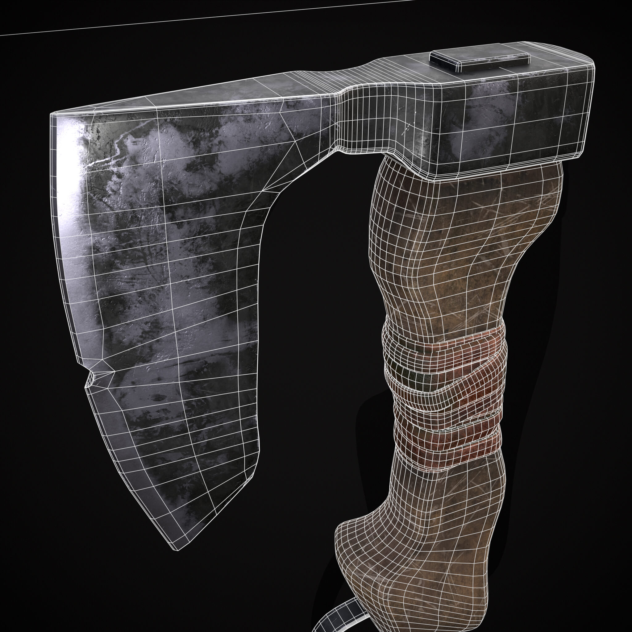 Mini Bearded Hand Ax - 3D Model by Get Dead Entertainment
