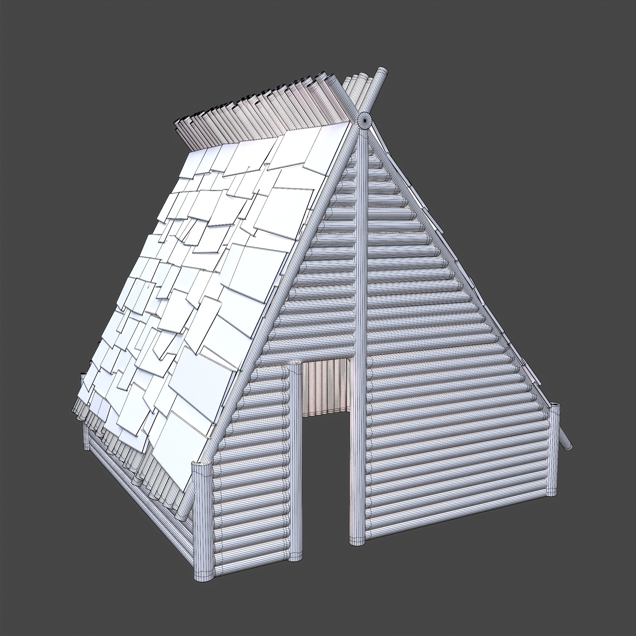 Modular Housing Hut C - 3D Model by Get Dead Entertainment
