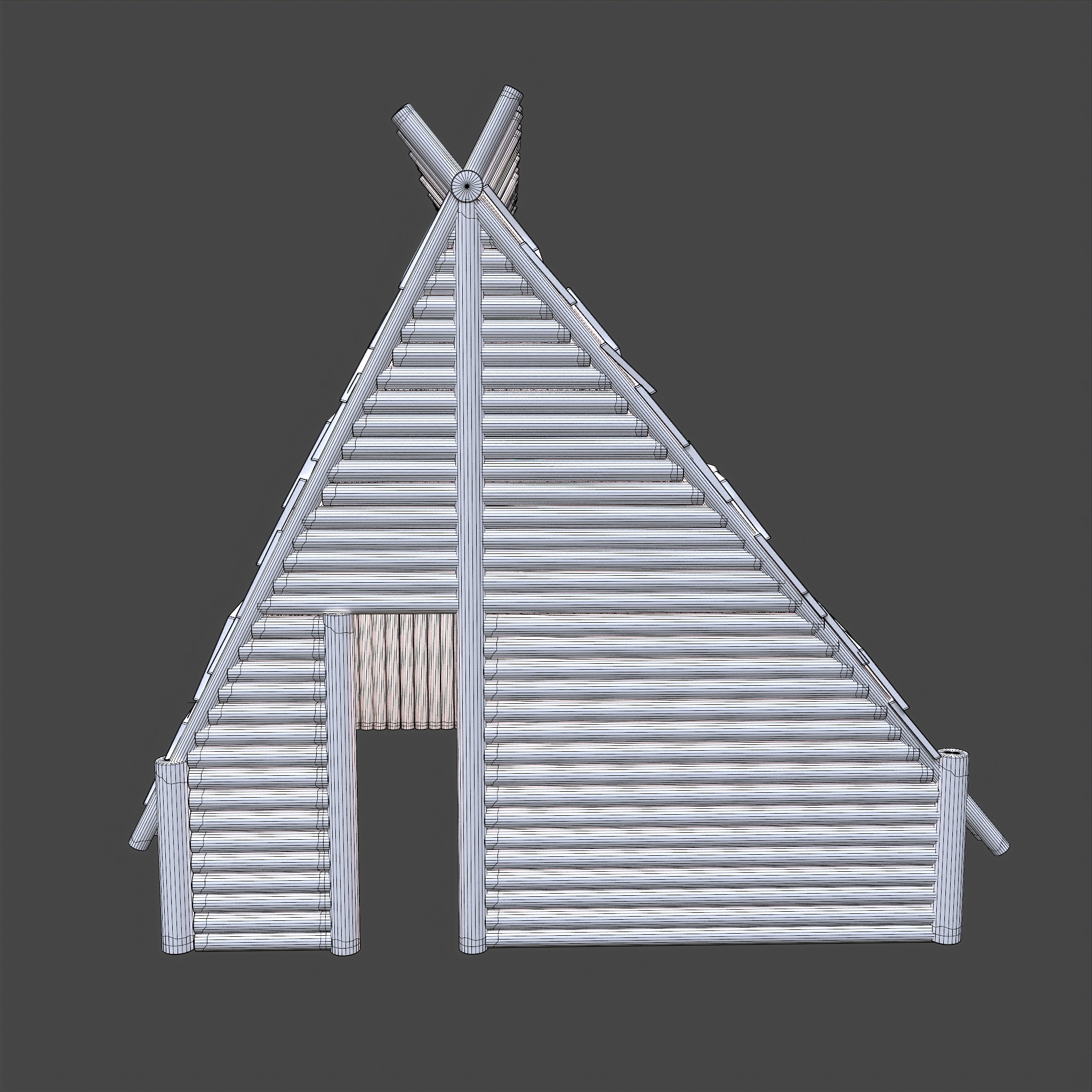 Modular Housing Hut C - 3D Model by Get Dead Entertainment