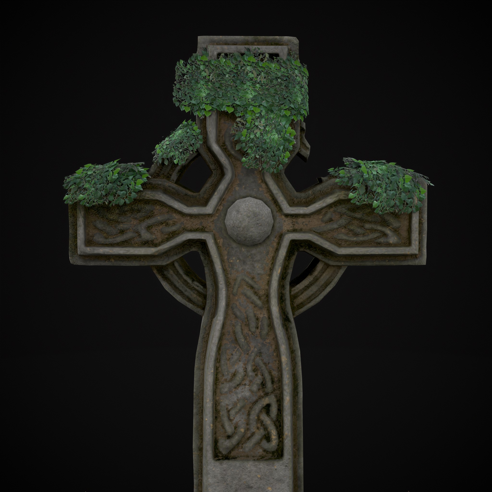 Moss Stone Surface Burial Vault - 3D Model by Get Dead Entertainment