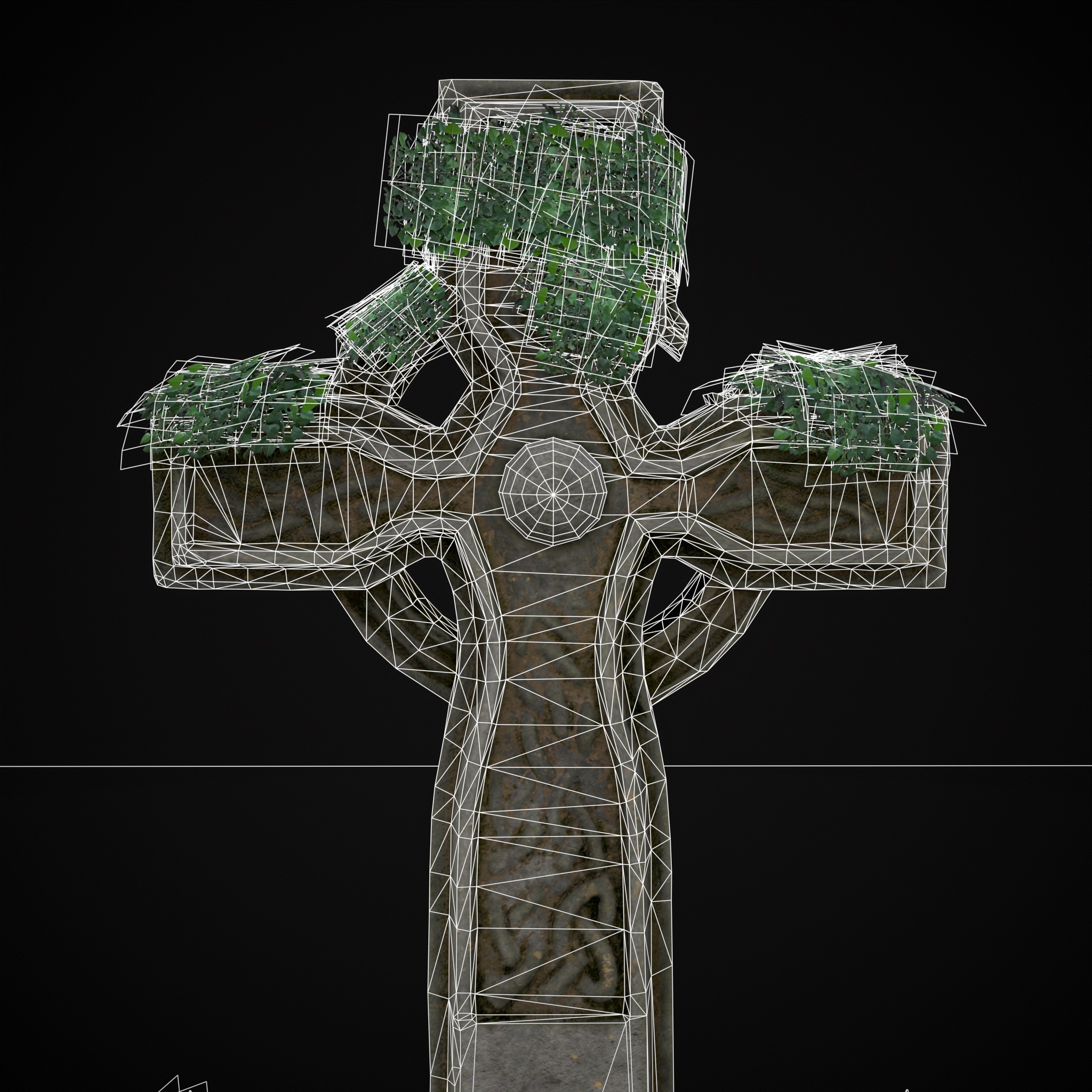 Moss Stone Surface Burial Vault - 3D Model by Get Dead Entertainment
