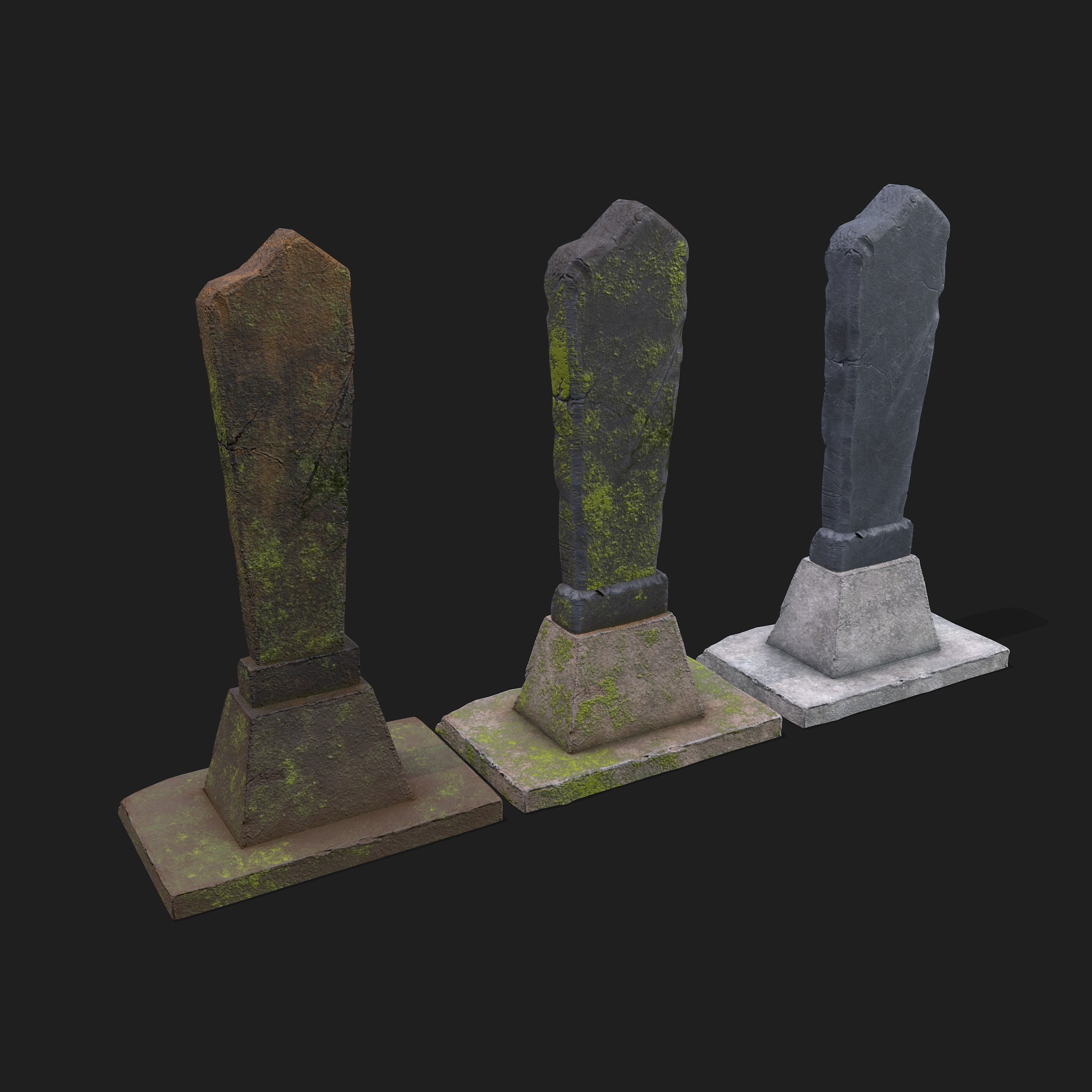 Mossy Gravestones - 3D Model by Get Dead Entertainment