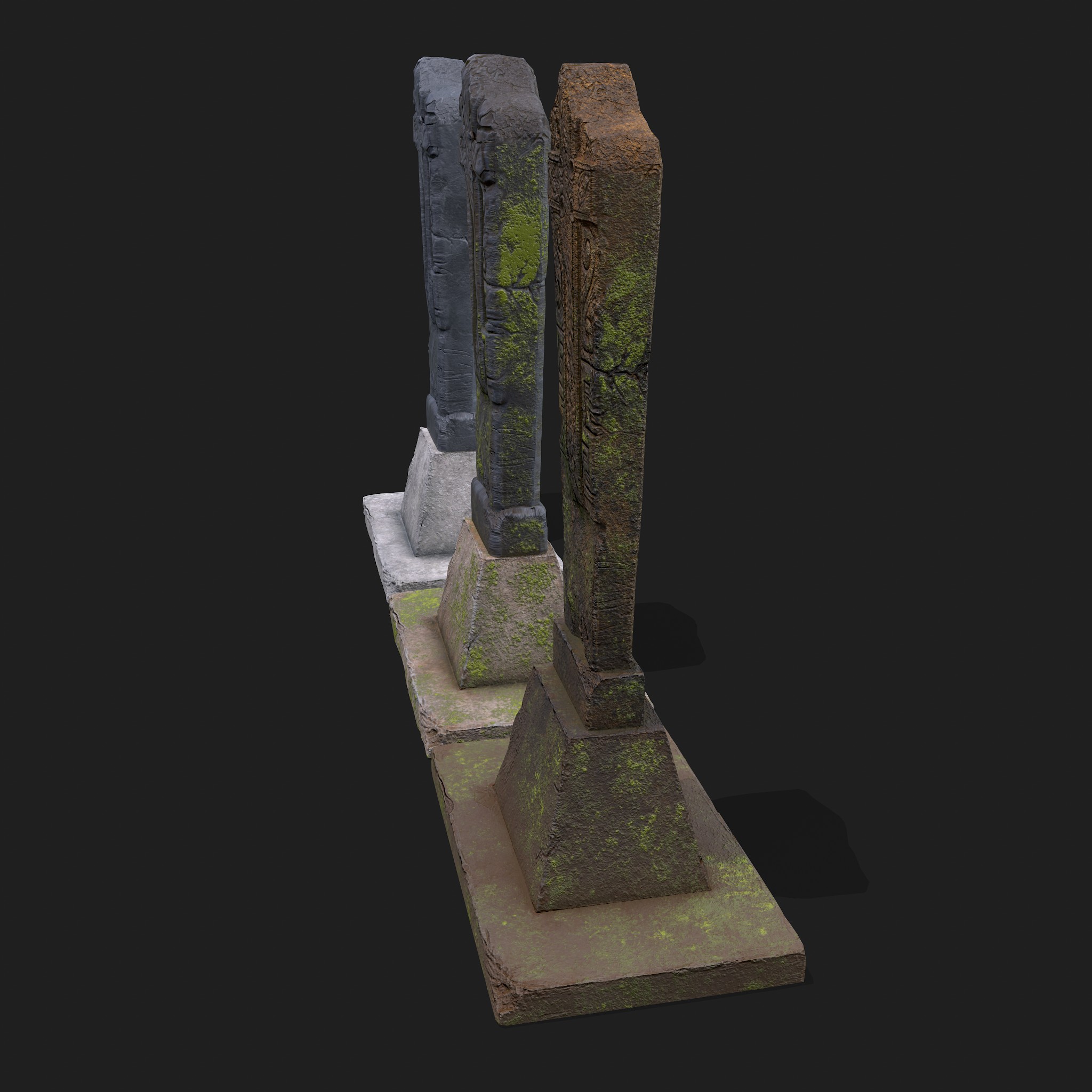 Mossy Gravestones - 3D Model by Get Dead Entertainment