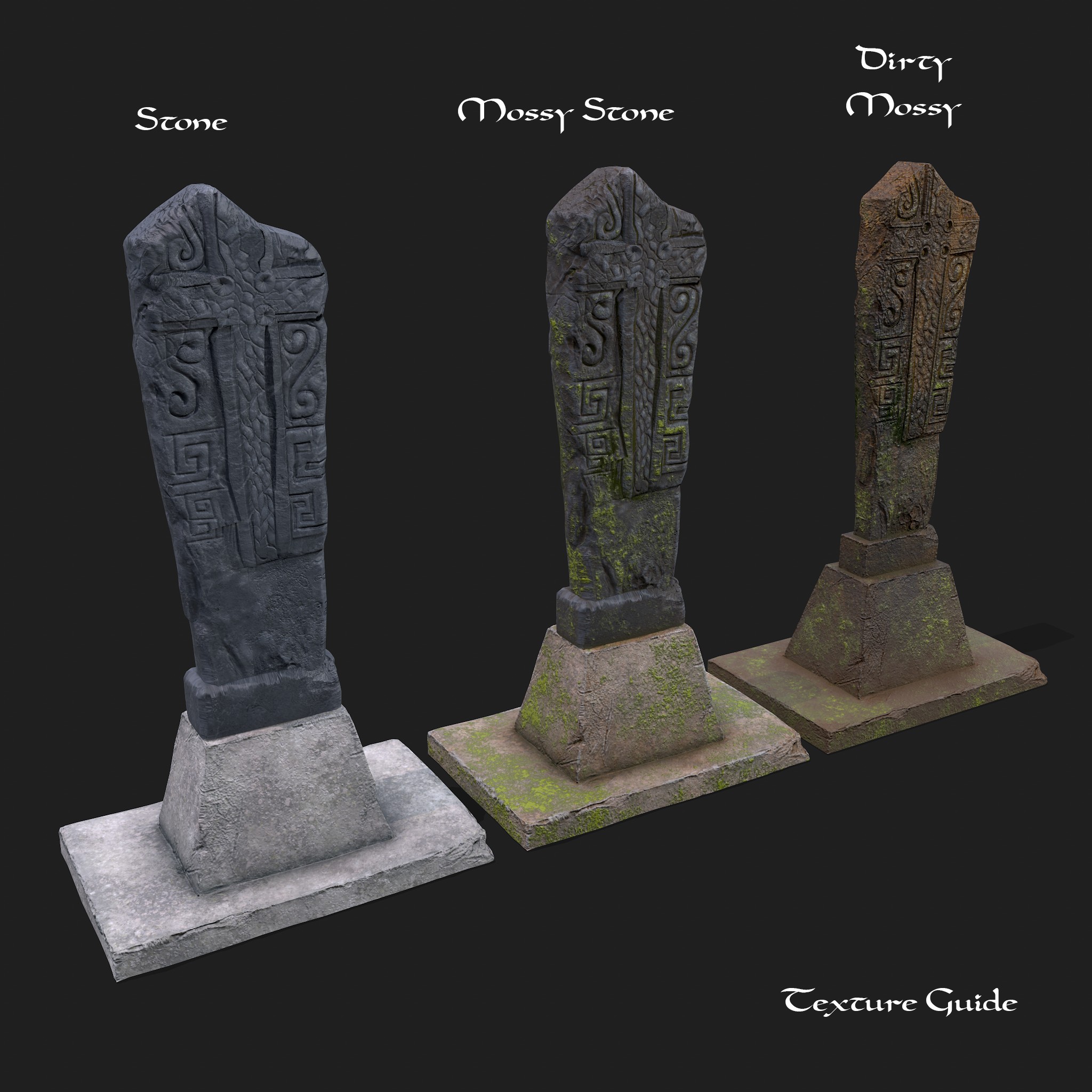Mossy Gravestones - 3D Model by Get Dead Entertainment