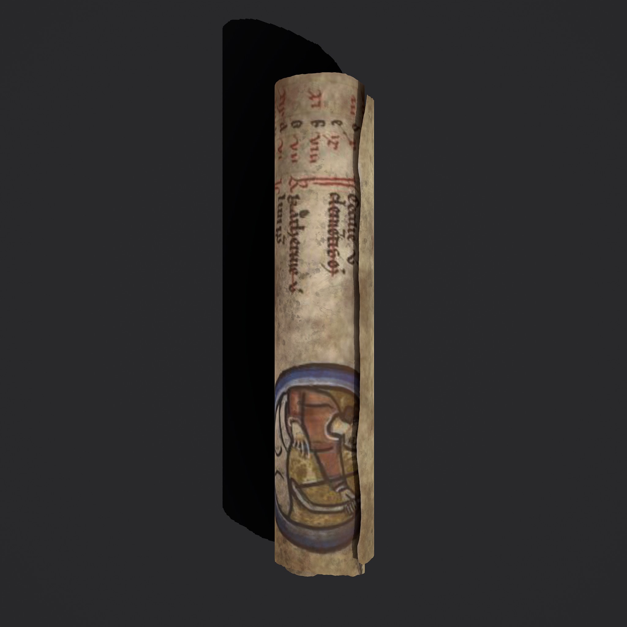 November Manuscript Scroll - 3D Model by Get Dead Entertainment