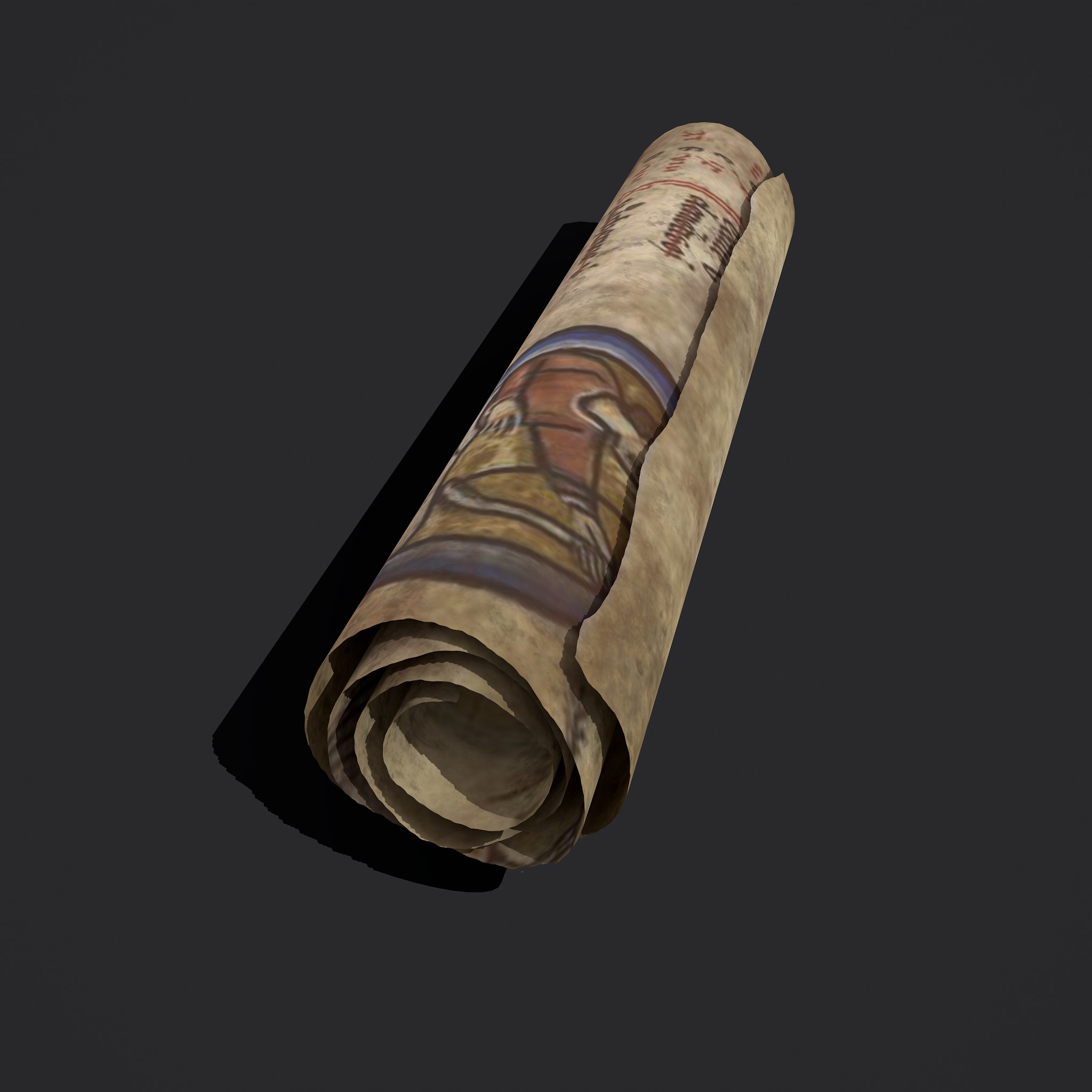 November Manuscript Scroll - 3D Model by Get Dead Entertainment