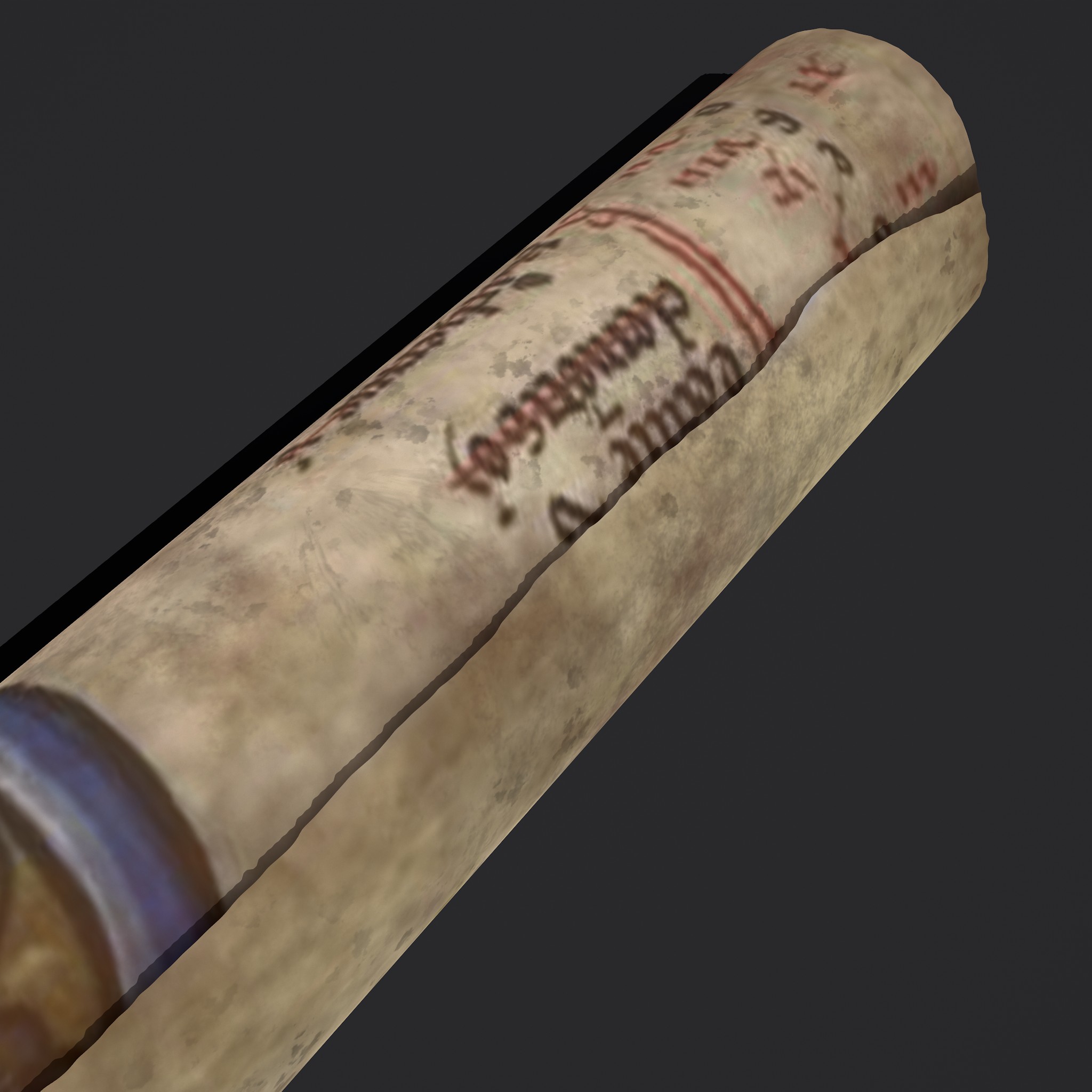 November Manuscript Scroll - 3D Model by Get Dead Entertainment