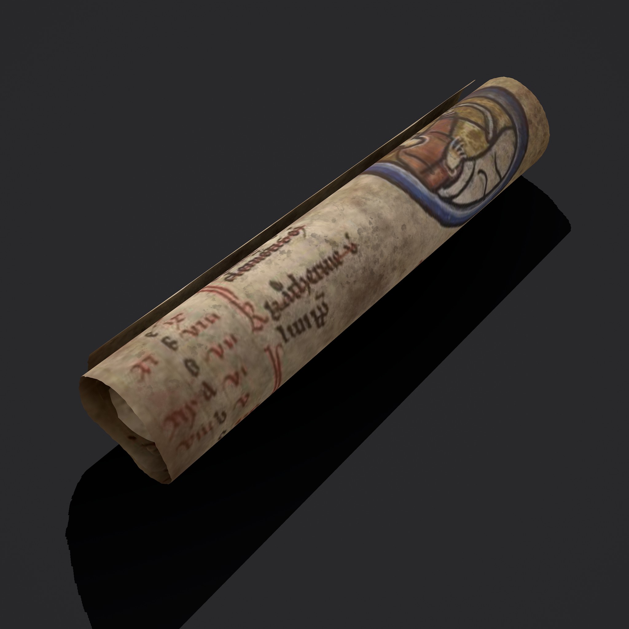 November Manuscript Scroll - 3D Model by Get Dead Entertainment
