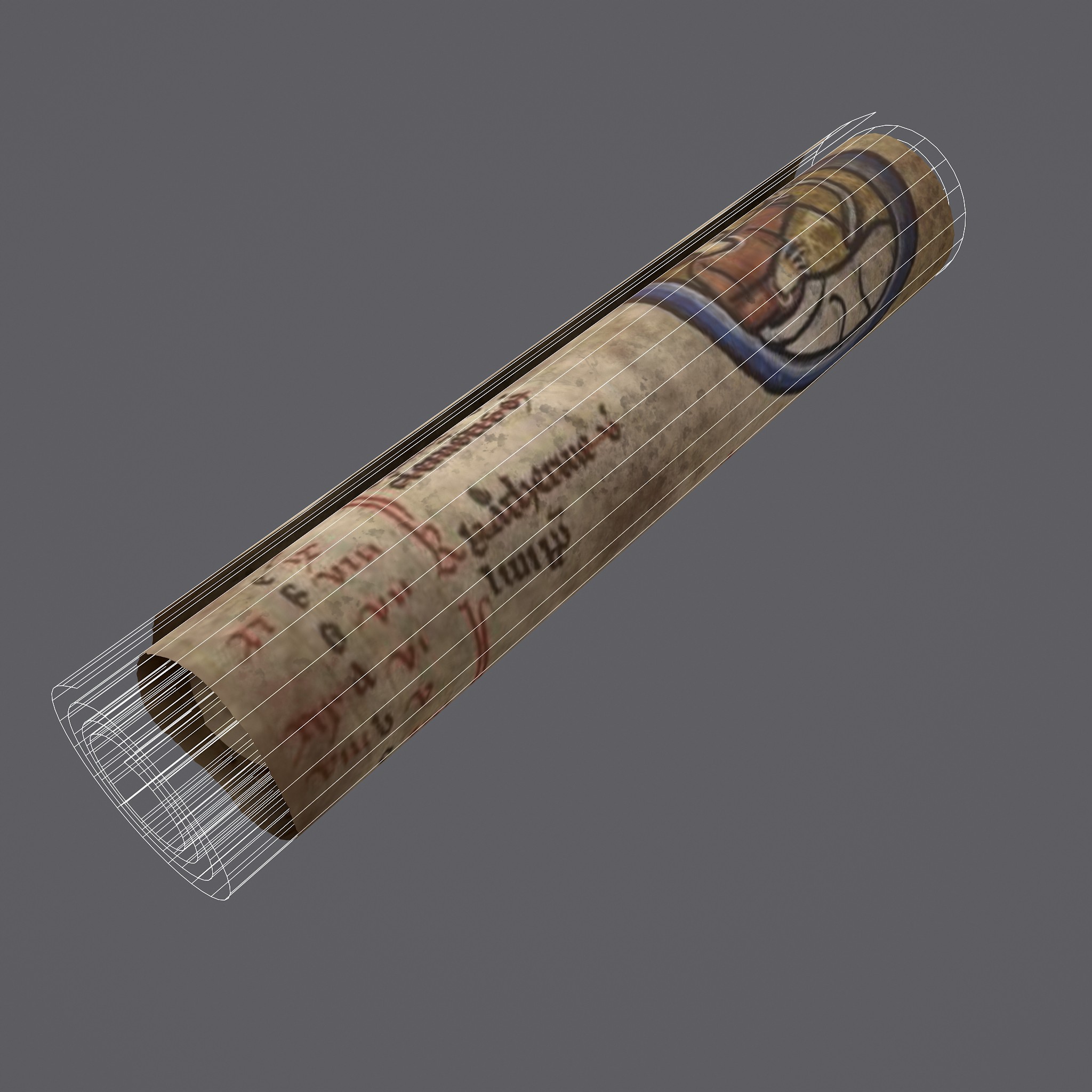 November Manuscript Scroll - 3D Model by Get Dead Entertainment