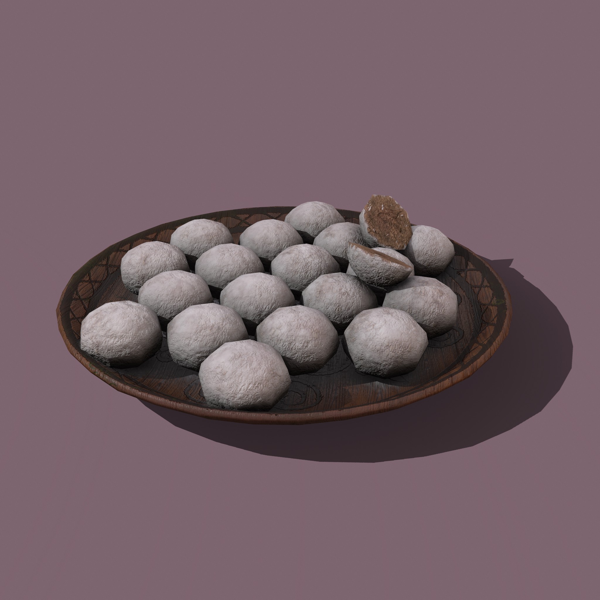 Oatmeal Cookie Balls - Free 3D Model by Get Dead Entertainment