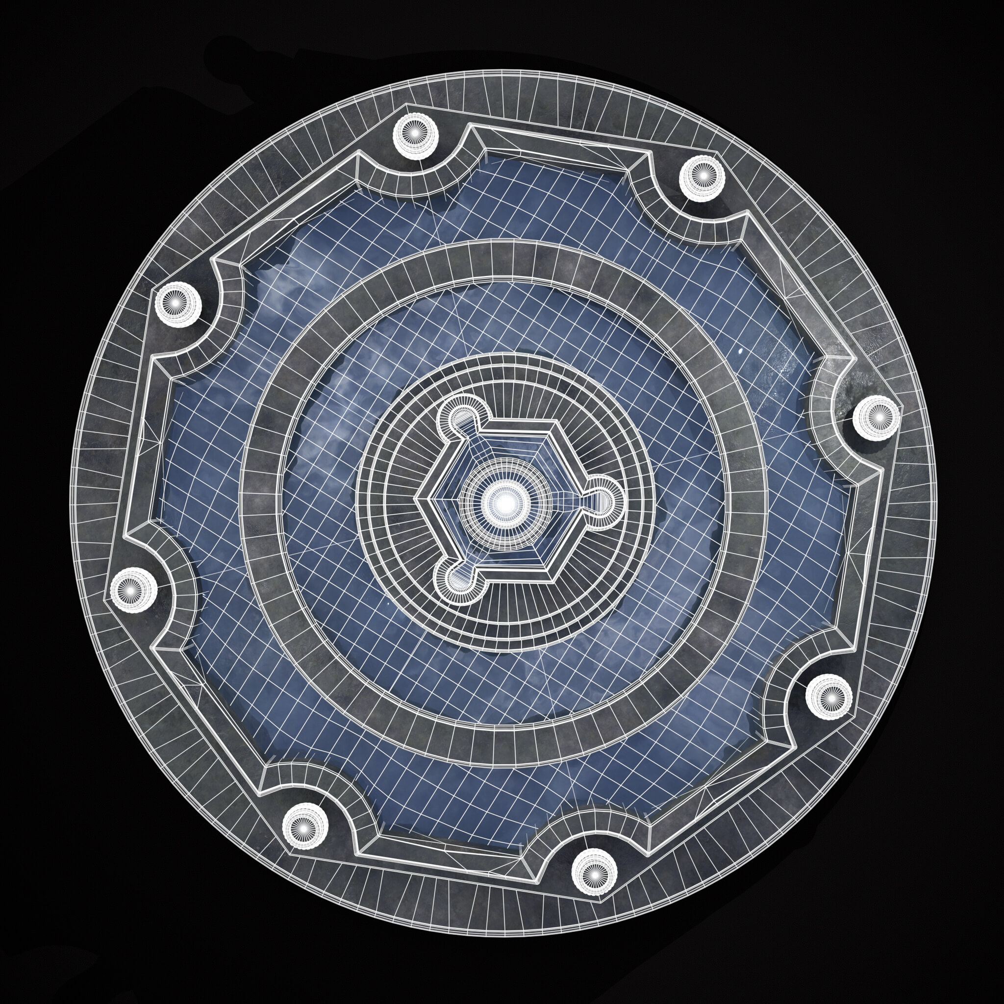 Octagon Water Fountain - 3D Model by Get Dead Entertainment