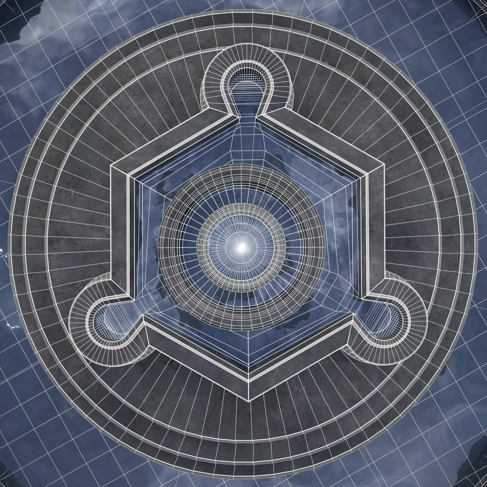 Octagon Water Fountain - 3D Model by Get Dead Entertainment