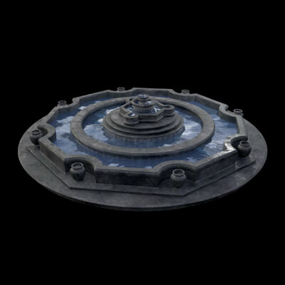 Octagon Water Fountain - 3D Model by Get Dead Entertainment
