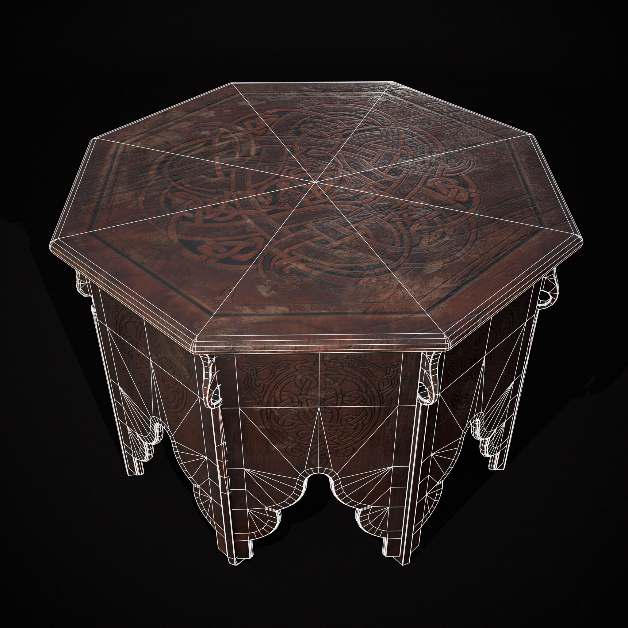 Octagonal Viking Table - 3D Model by Get Dead Entertainment