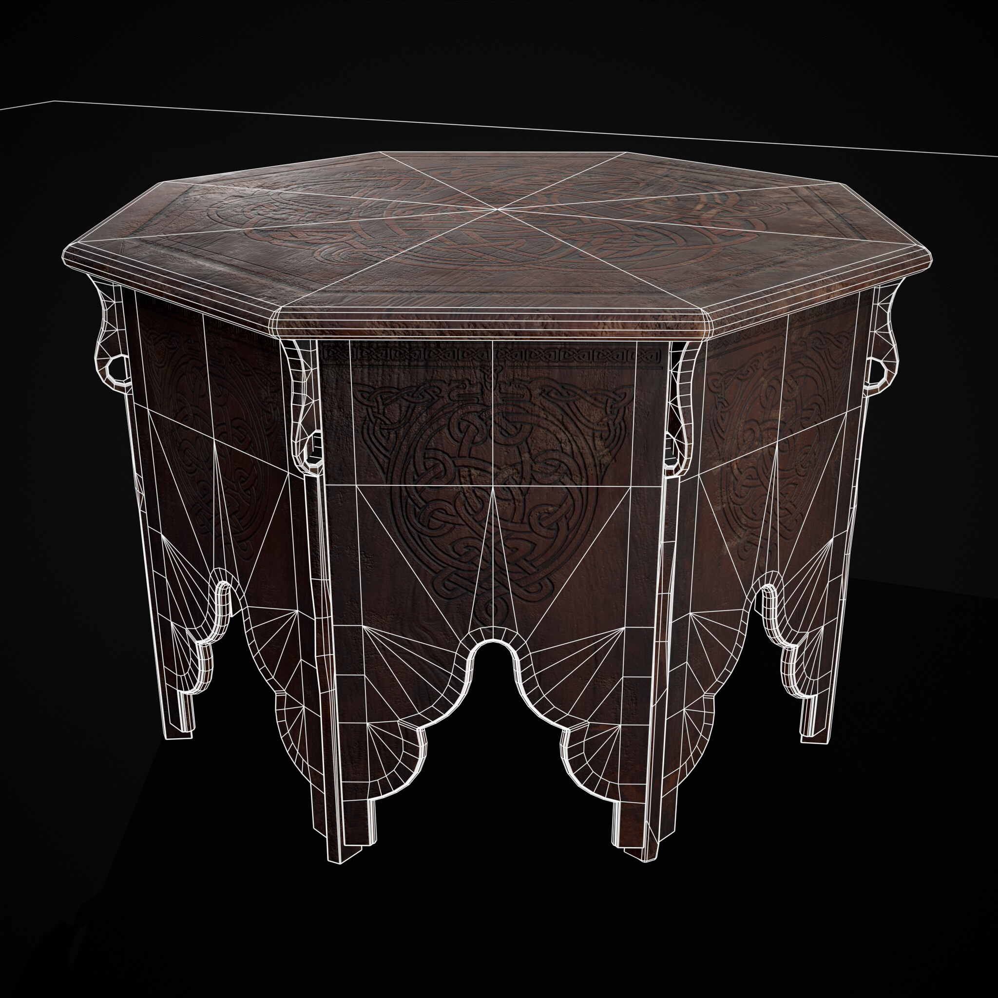 Octagonal Viking Table - 3D Model by Get Dead Entertainment