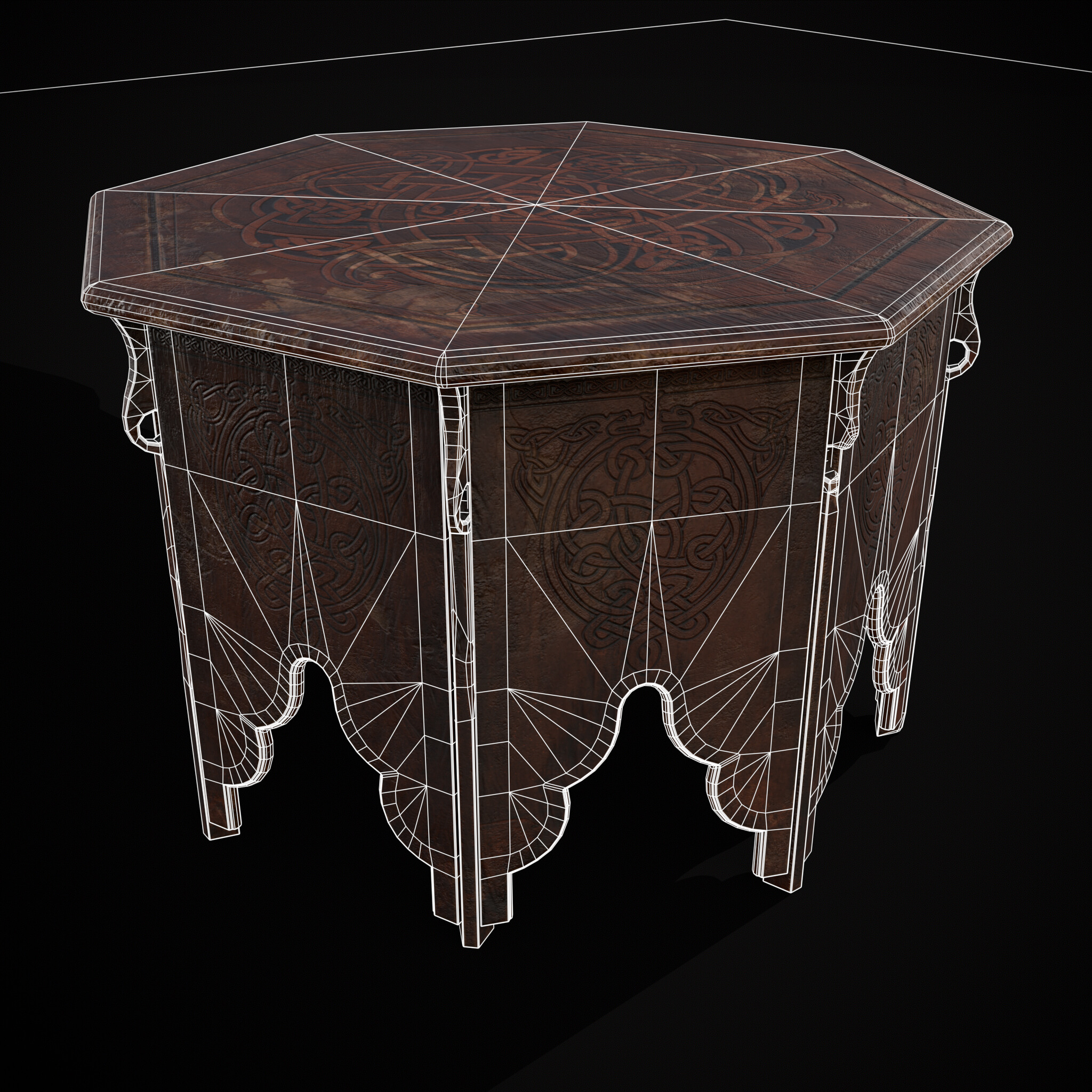 Octagonal Viking Table - 3D Model by Get Dead Entertainment