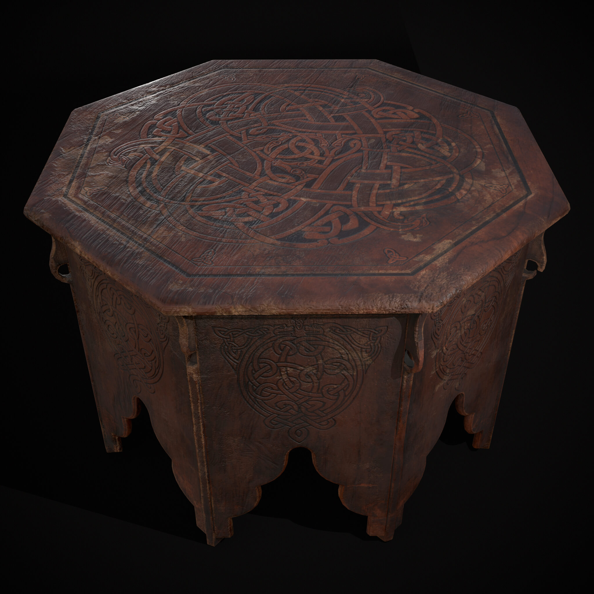 Octagonal Viking Table - 3D Model by Get Dead Entertainment
