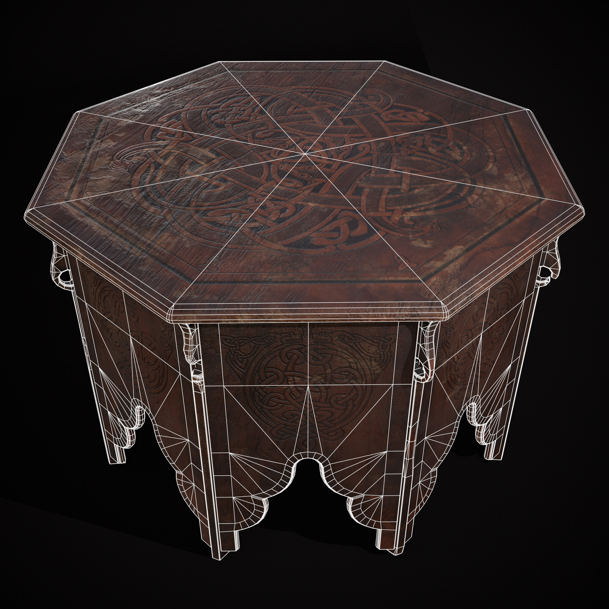 Octagonal Viking Table - 3D Model by Get Dead Entertainment